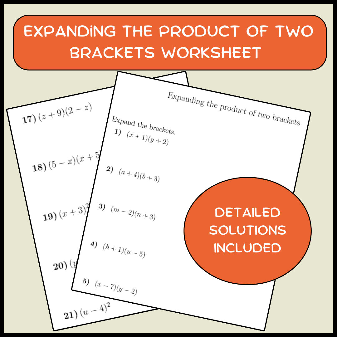Expanding brackets and Factoring worksheets (with solutions)