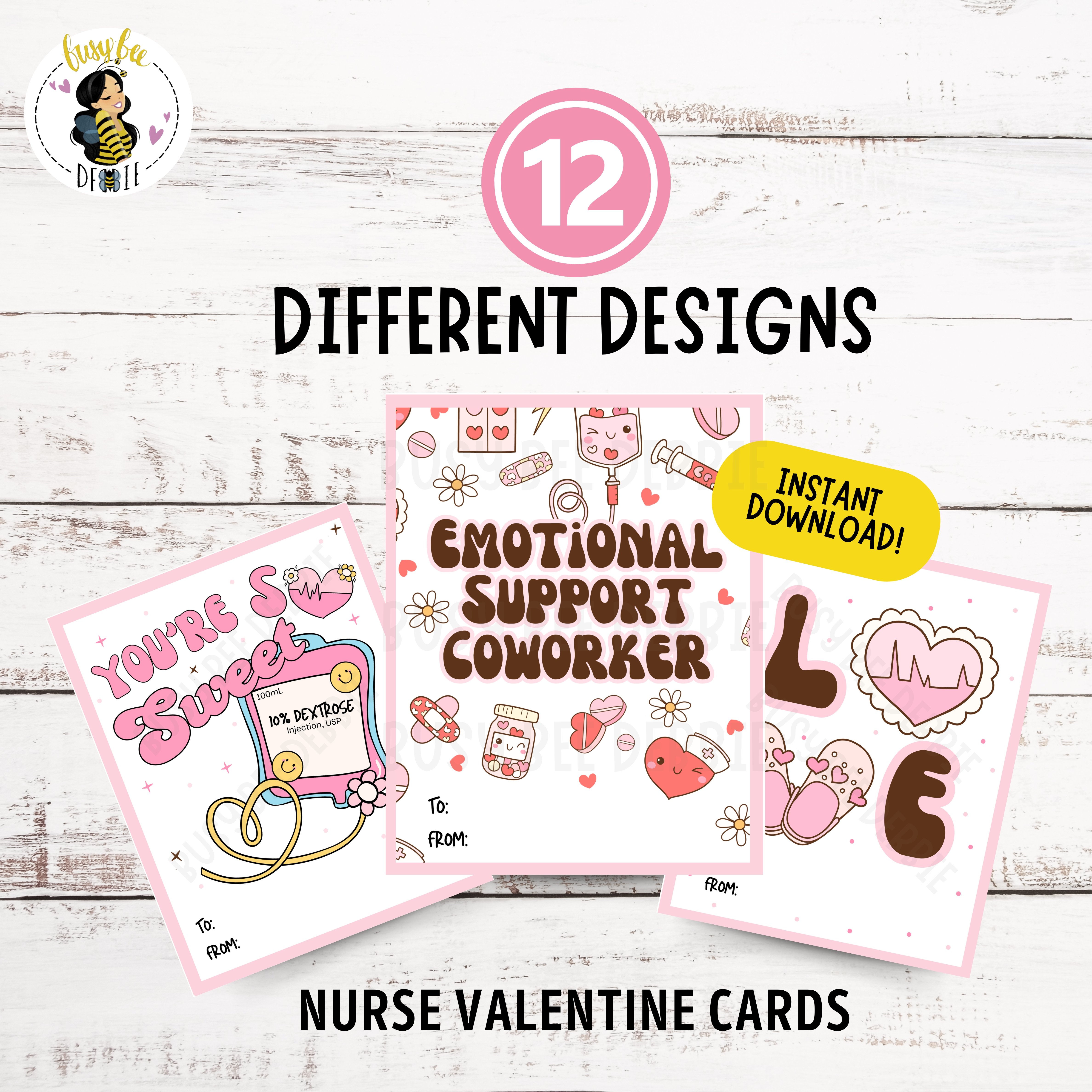 Printable Nurse Gift Tags | Funny Medical Cards for Valentine's Day ...