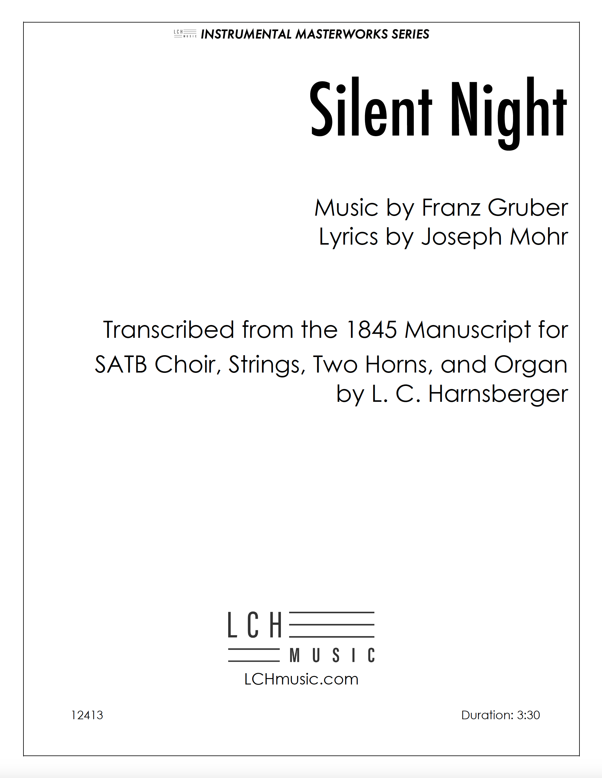 Silent Night for SATB, Strings, 2 Horns, and Organ - Payhip