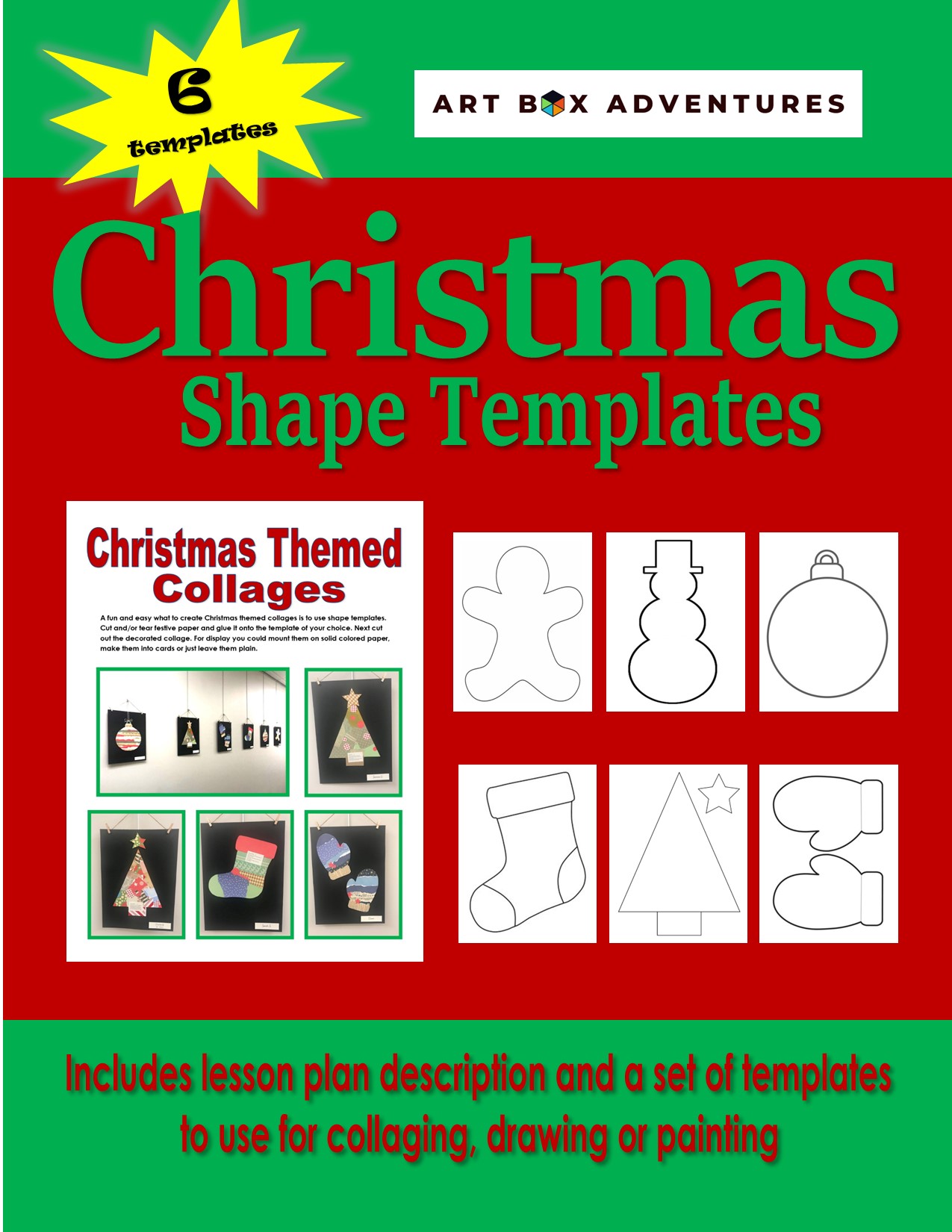 Christmas Themed Templates (6 designs) for Collage & Other Projects ...