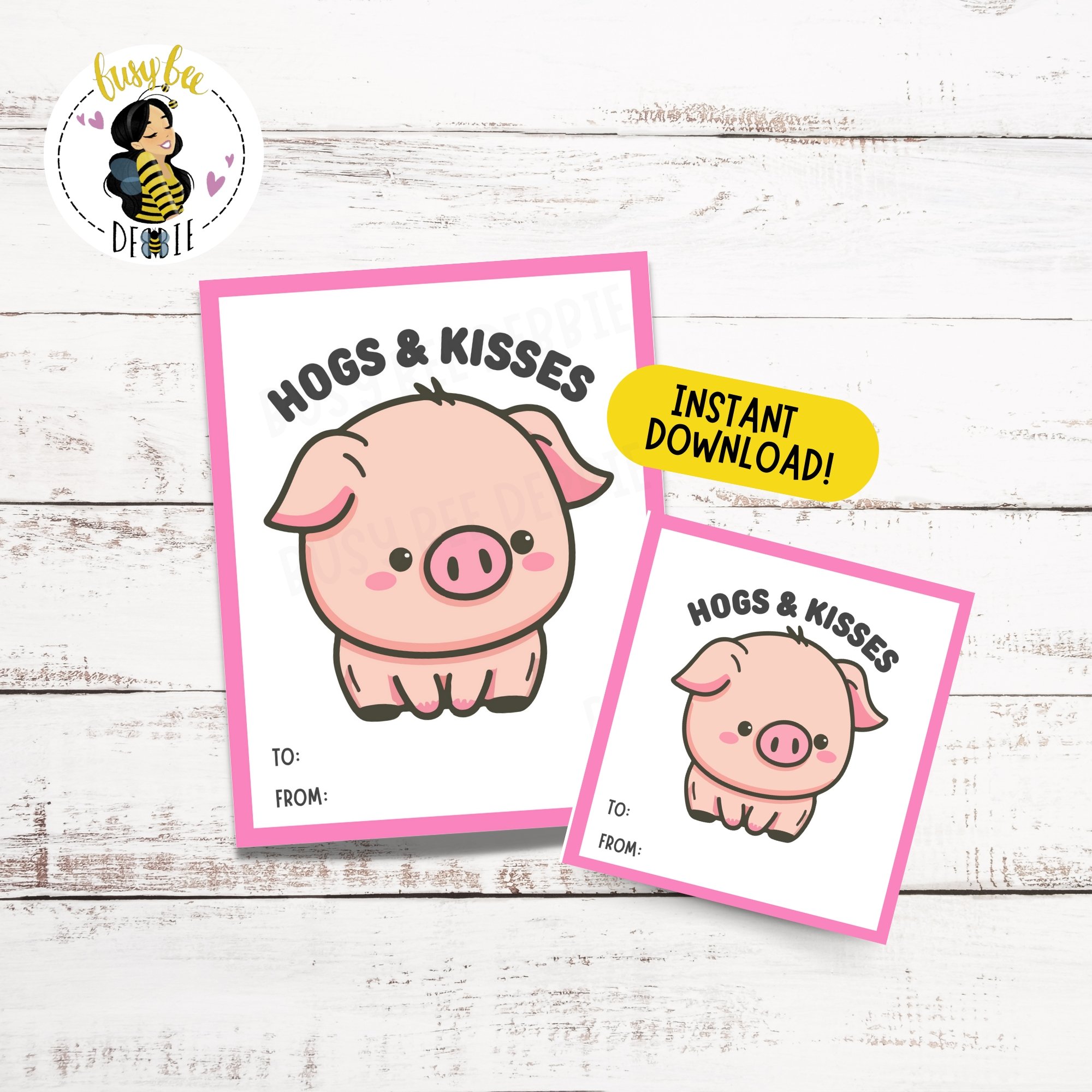 Pig Pun Valentine's Day Printable Cards | Kids Valentines Day Gifts ...