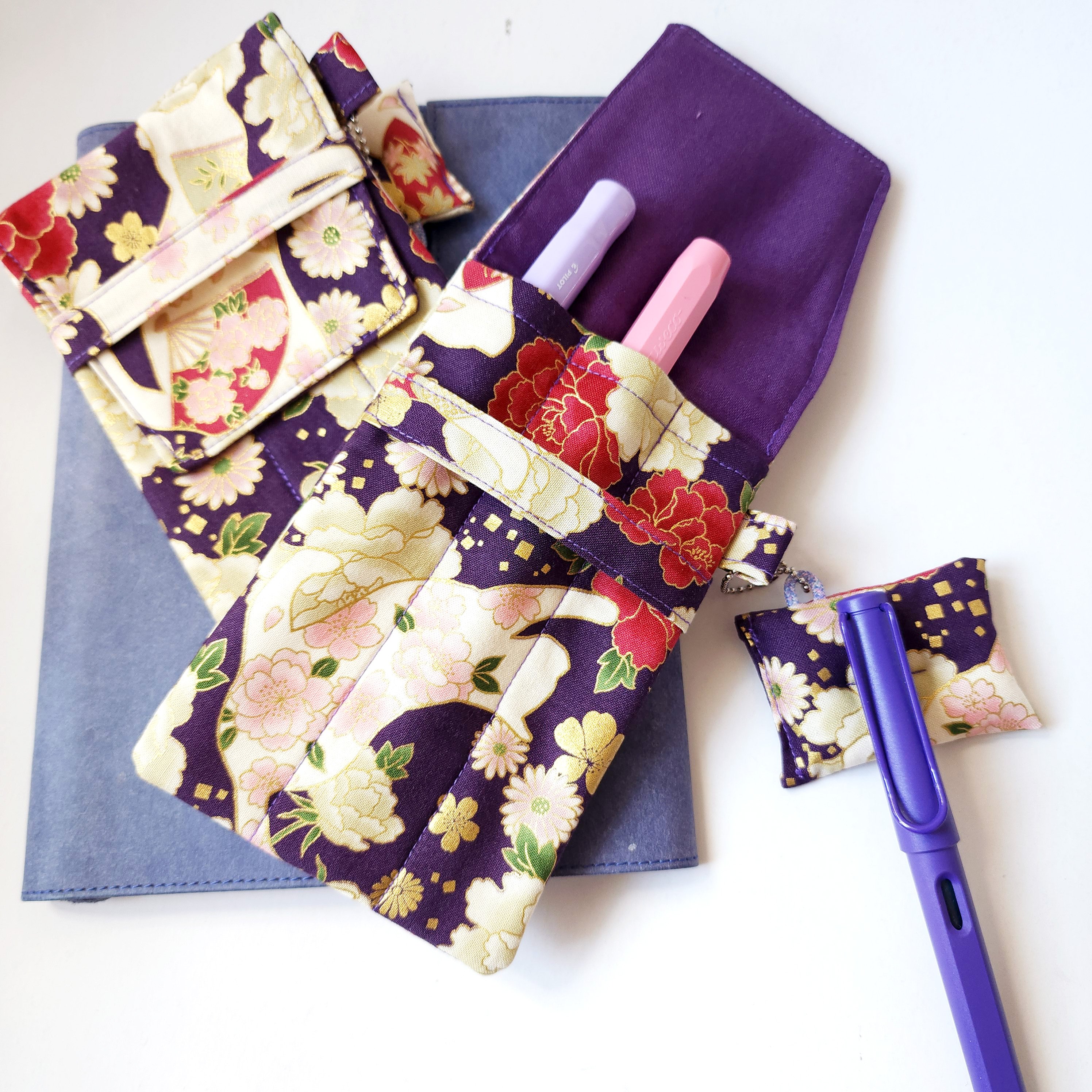 Golden Purple Japan Cat Triple Fountain Pen Case - Payhip