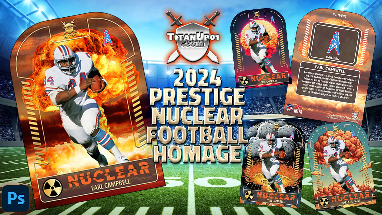 2024 Prestige Nuclear Football Homage Photoshop PSD Templates