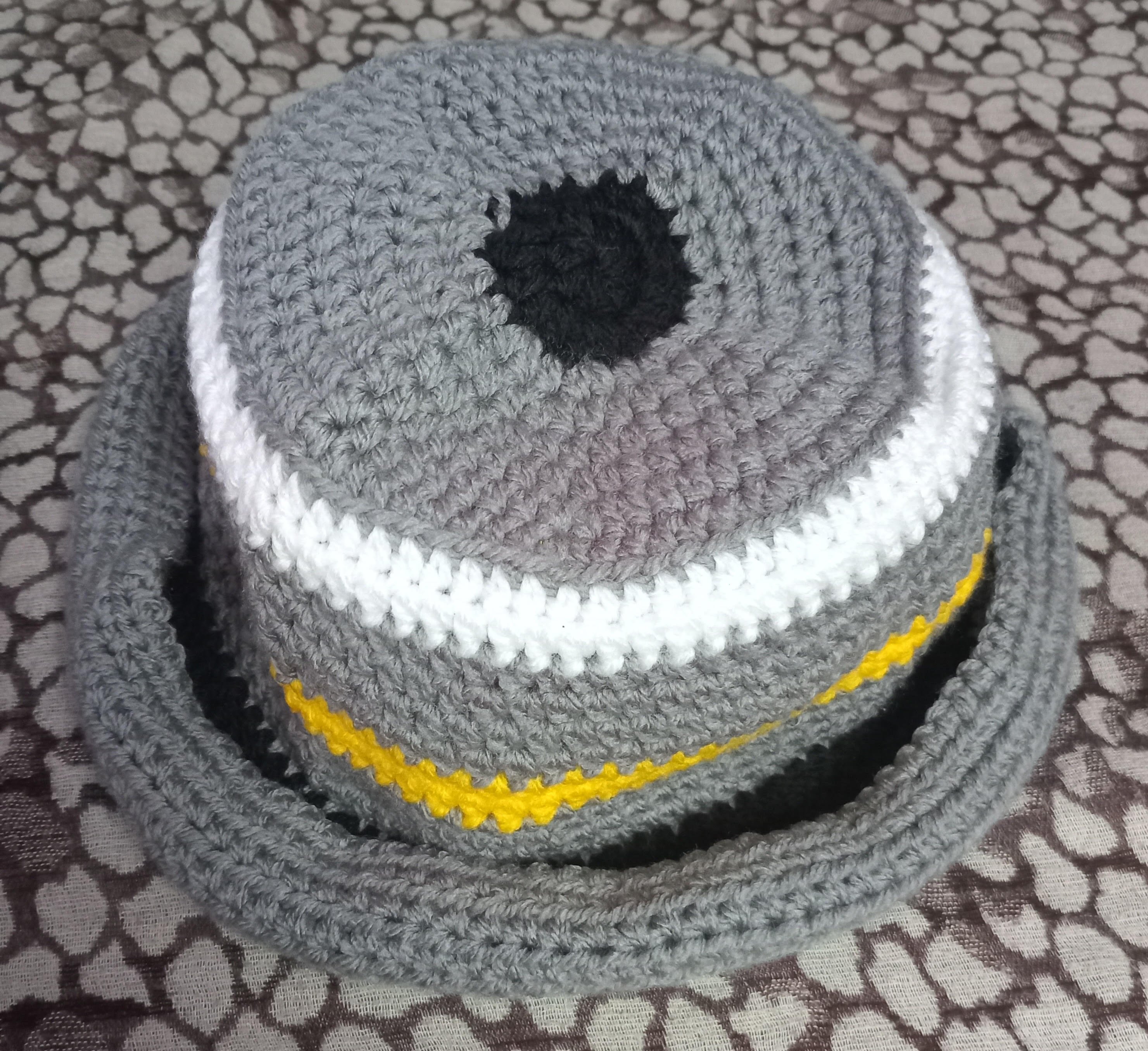 Invictus-Inspired Crochet Bucket Hat (Grey) - Payhip
