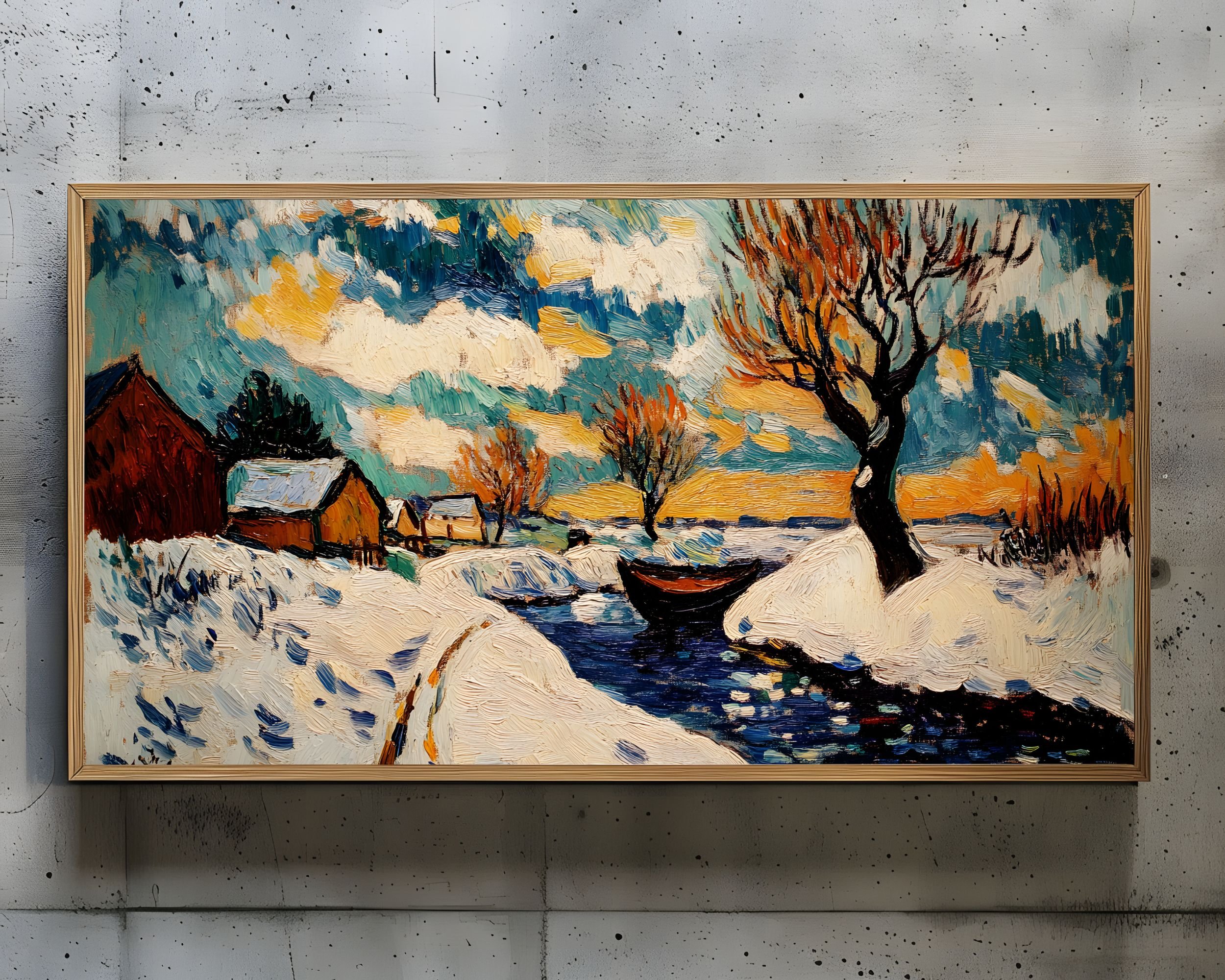 Winter Light and Emotion | Vincent van Gogh Style | Impressionist Oil ...
