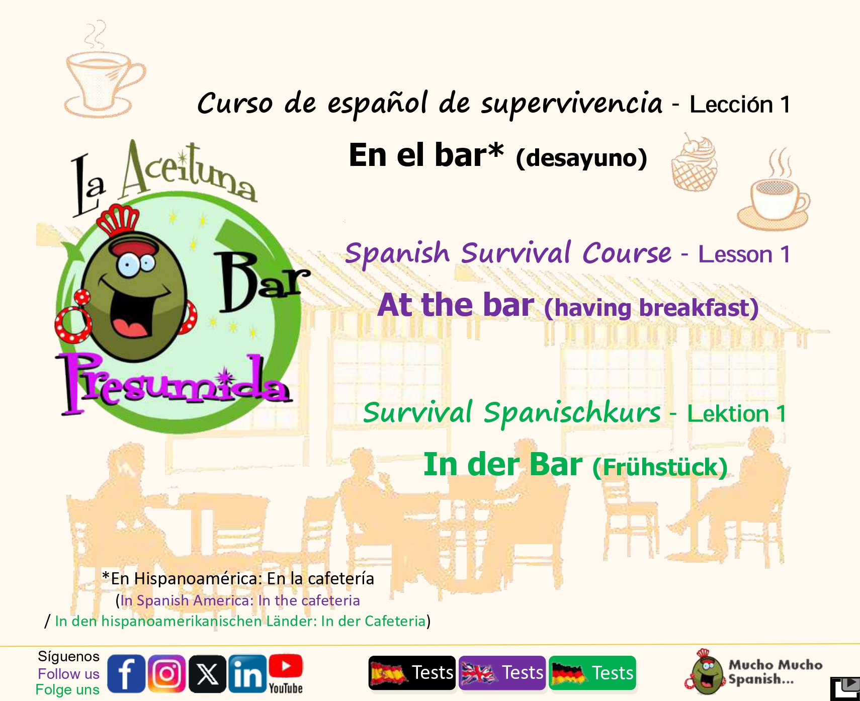 Spanish Survival Course - Lesson 1 (Having breakfast) - Payhip