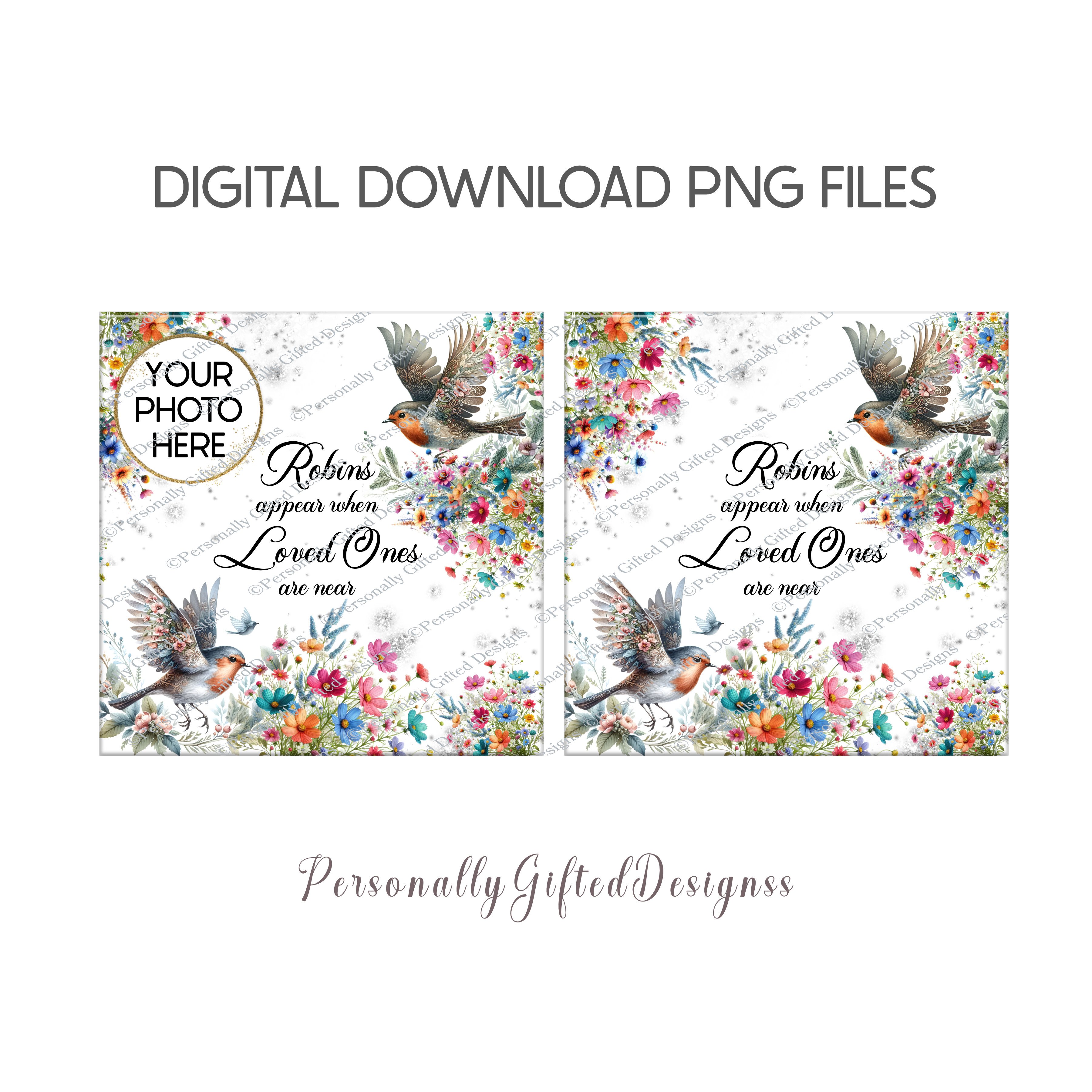 Robin Memorial Square Design Digital Download, Mother's Day Memorial ...