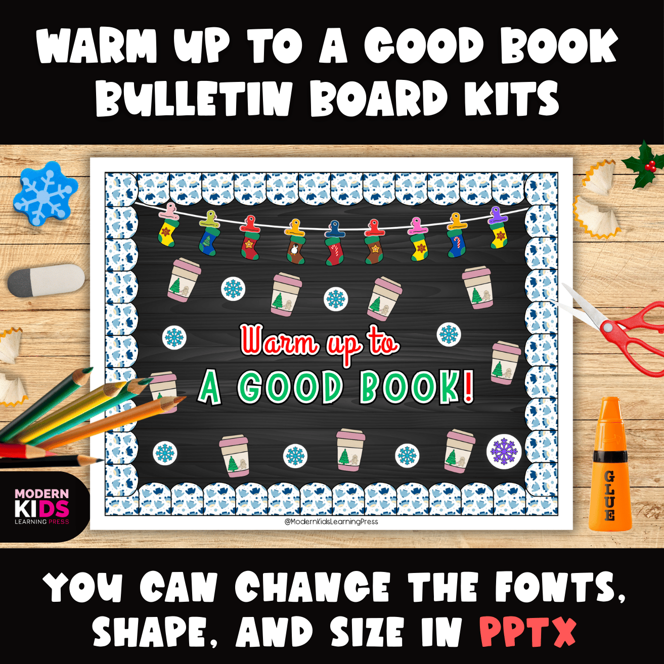 Warm Up to a Good Book Bulletin Board - Winter Writing Template Ideas
