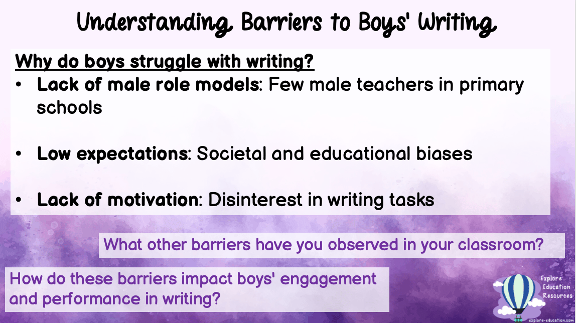 Improving Boys' Writing - Training Course for INSET days / Staff ...