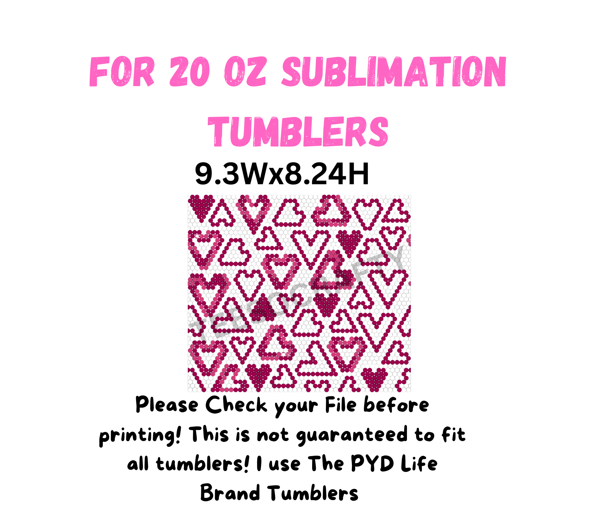 20oz Rhinestone sublimation Template wrap - Payhip