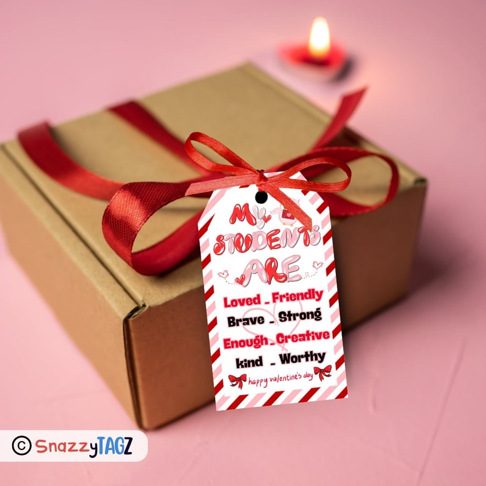 "My Students Are My Valentines" Gift Tag - Valentine Teacher ...