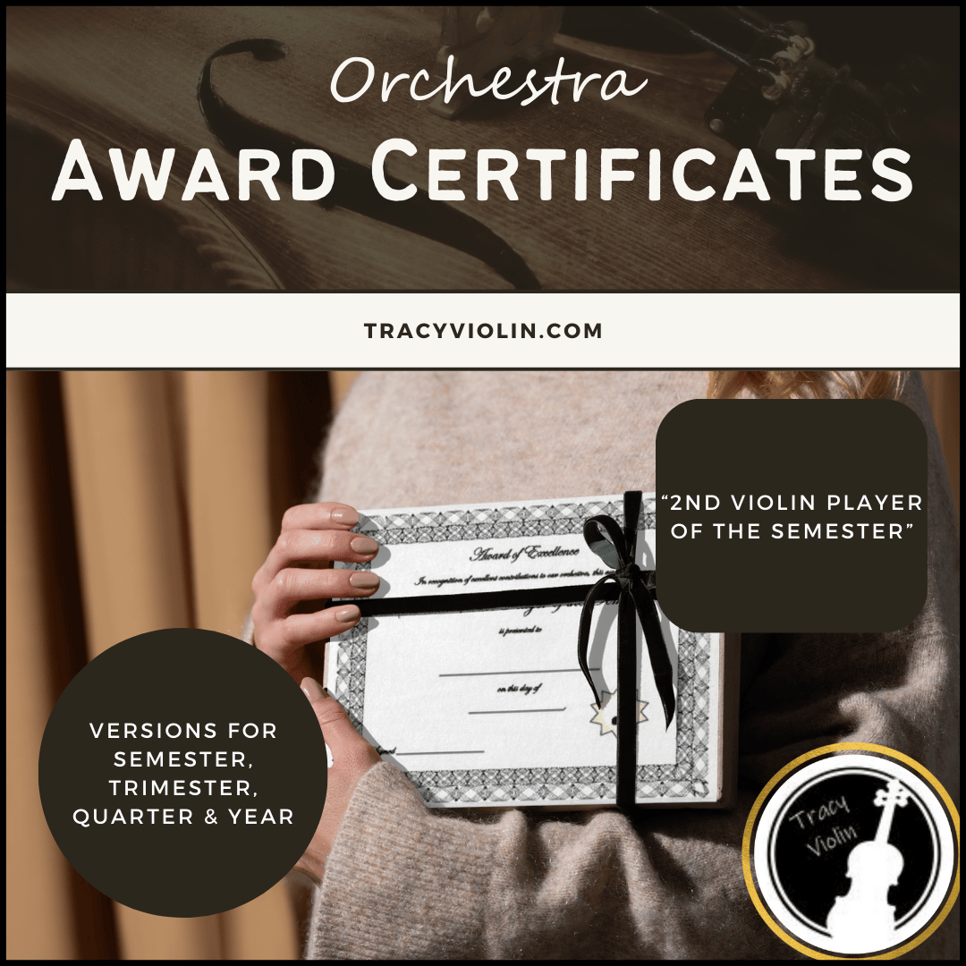 Tracy Violin - Award Certificates