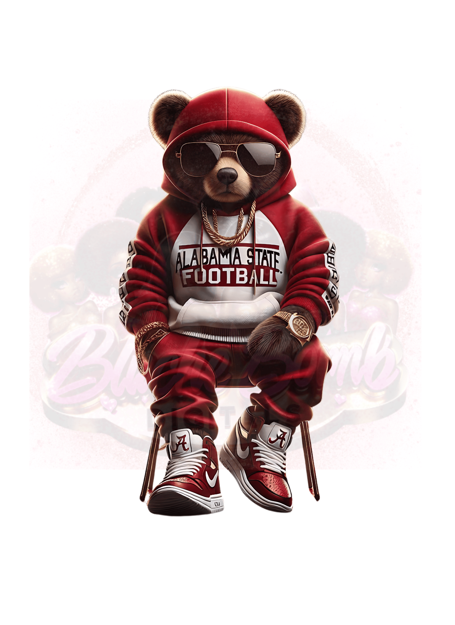 Alabama State Football Teddy Bear Digital Download | Bold Sublimation ...