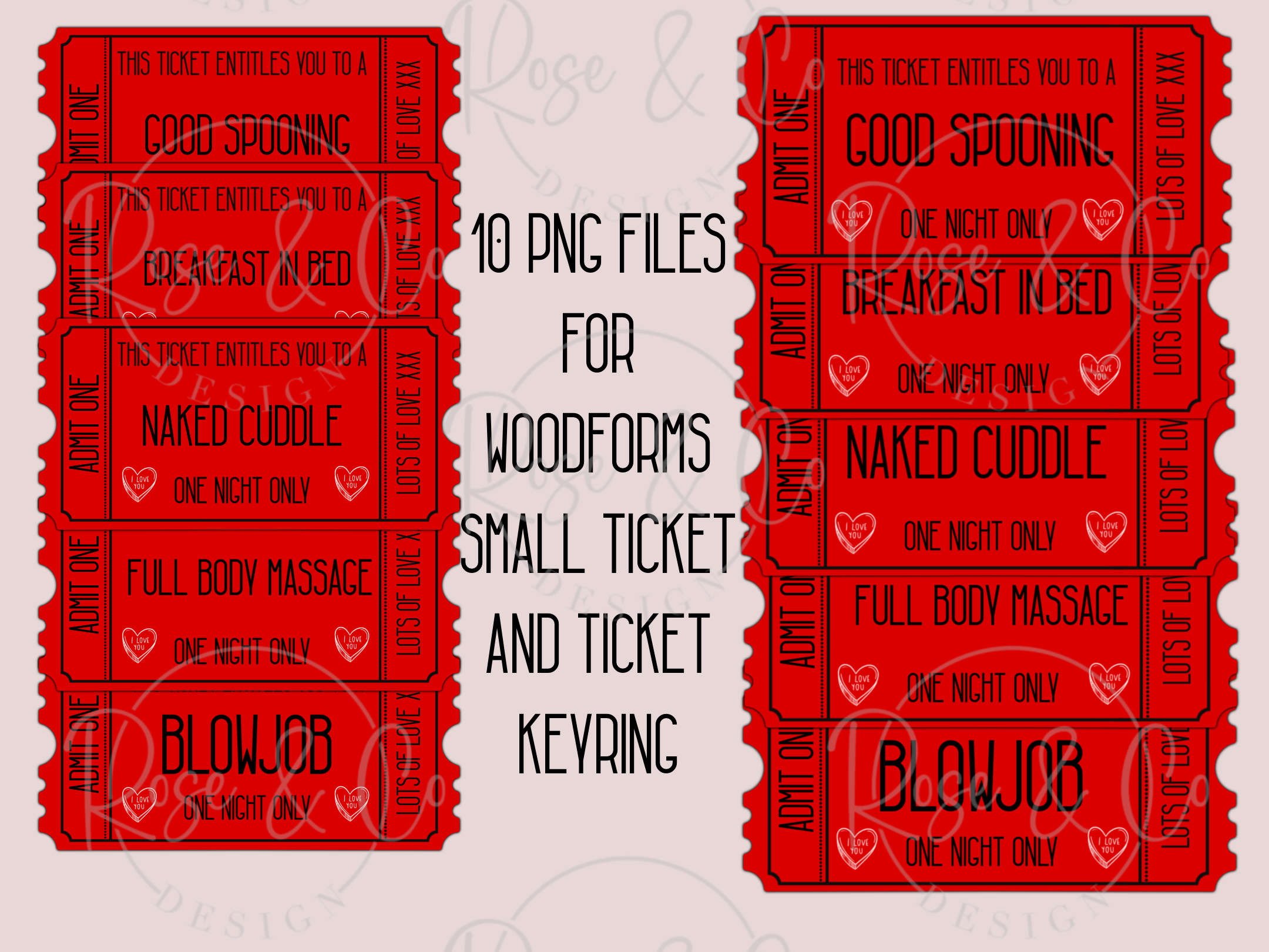 Small ticket & ticket keyring (RUDE) - Payhip