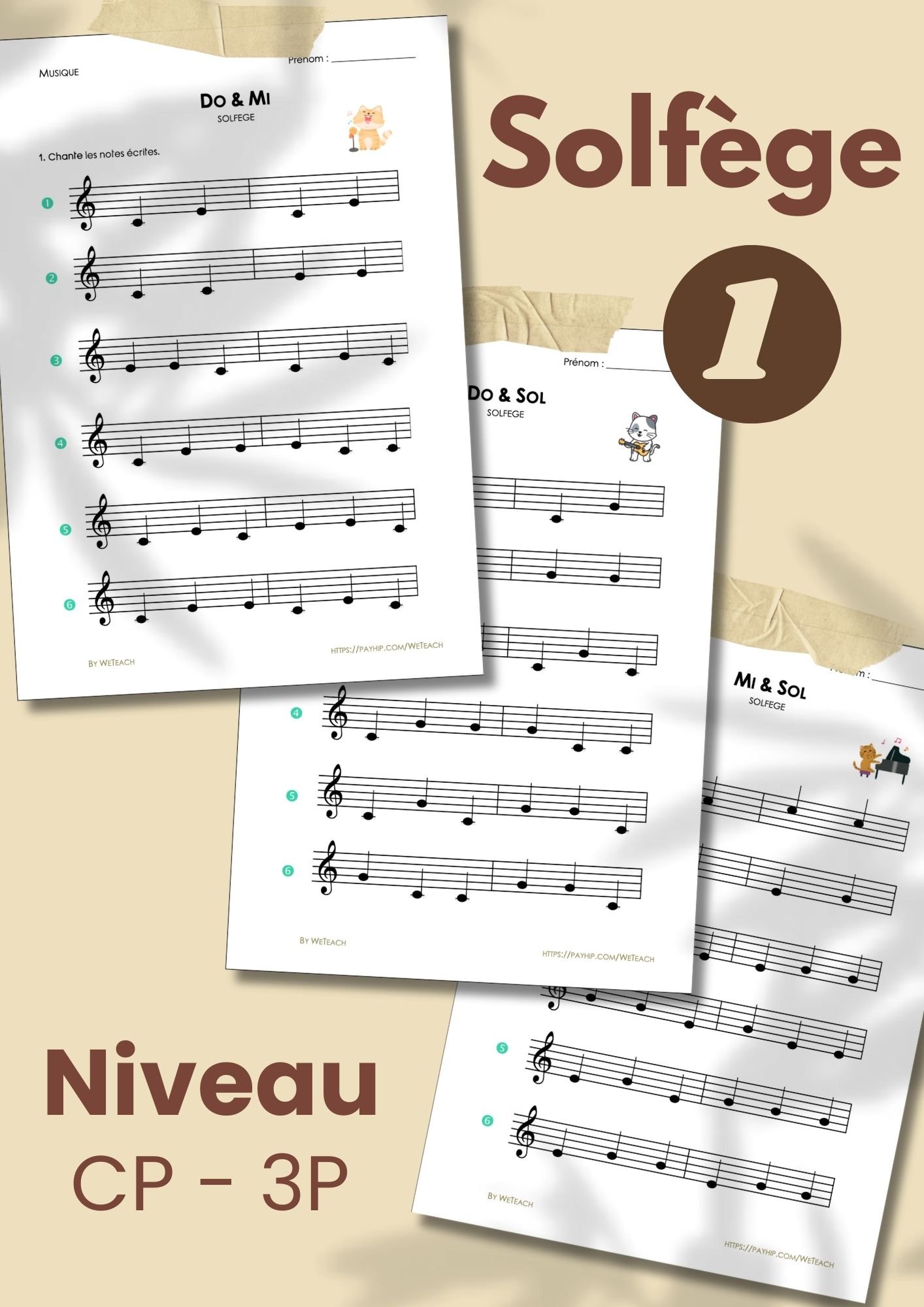 Solfège - Niveau 1 - Do, Mi, Sol - Payhip