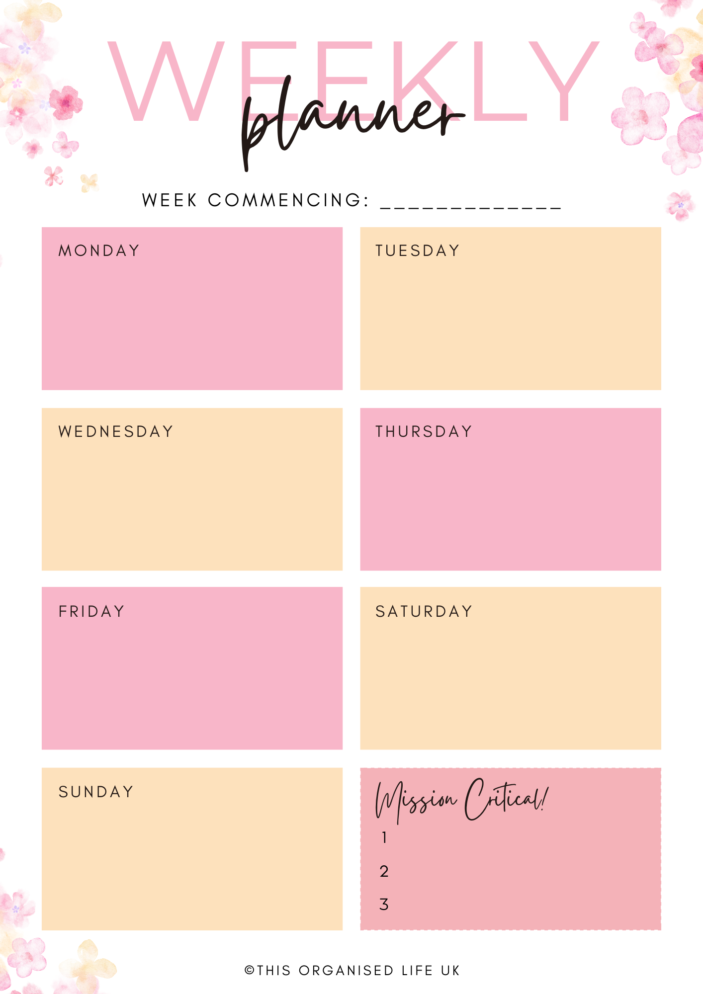 Fuss Free Weekly Planner - Payhip