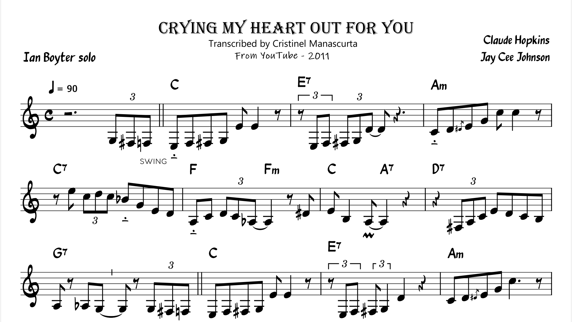 Ian Boyter - Crying My Heart Out for You, clarinet - Payhip