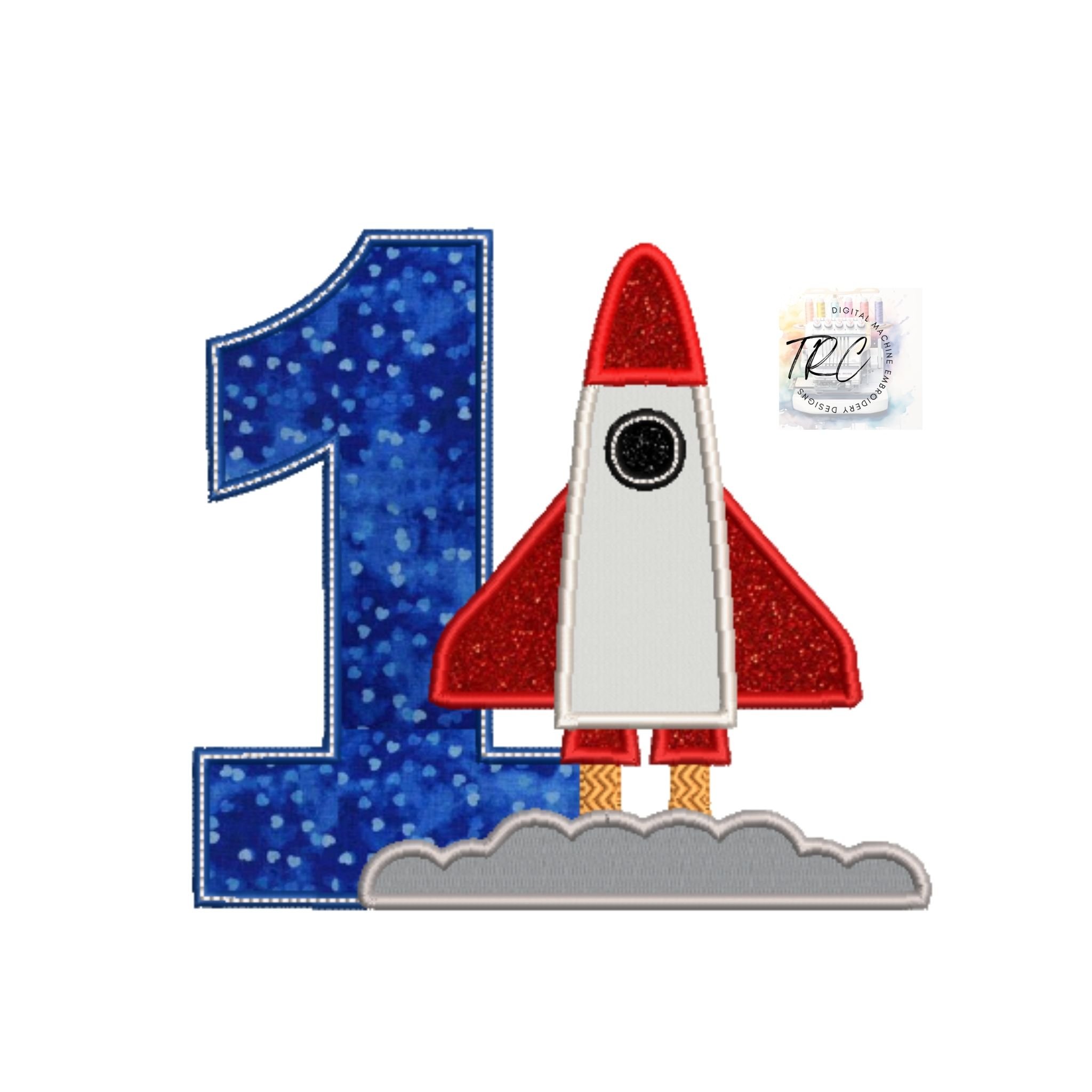 Spaceship Numbers Machine Applique Design - Payhip