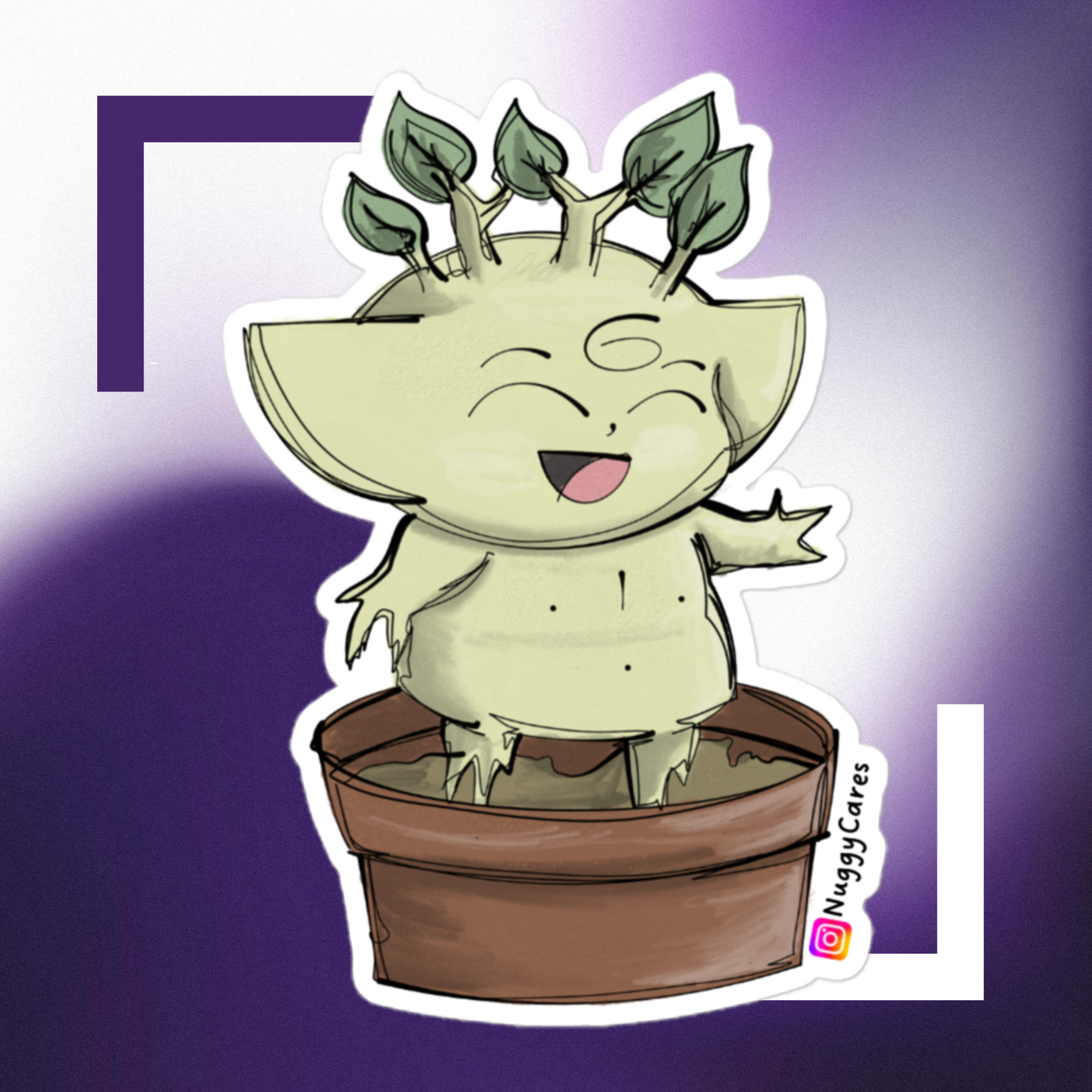 Nuggy as a Mandrake sticker (Mandrágora) - Payhip