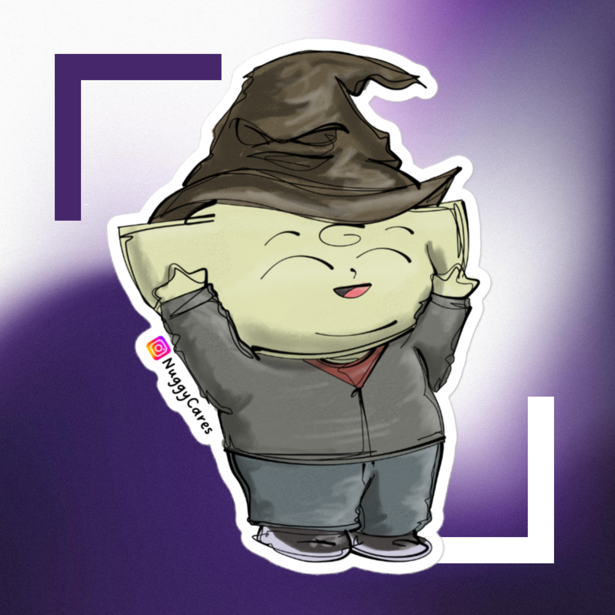 Nuggy and the Sorting Hat sticker - Payhip