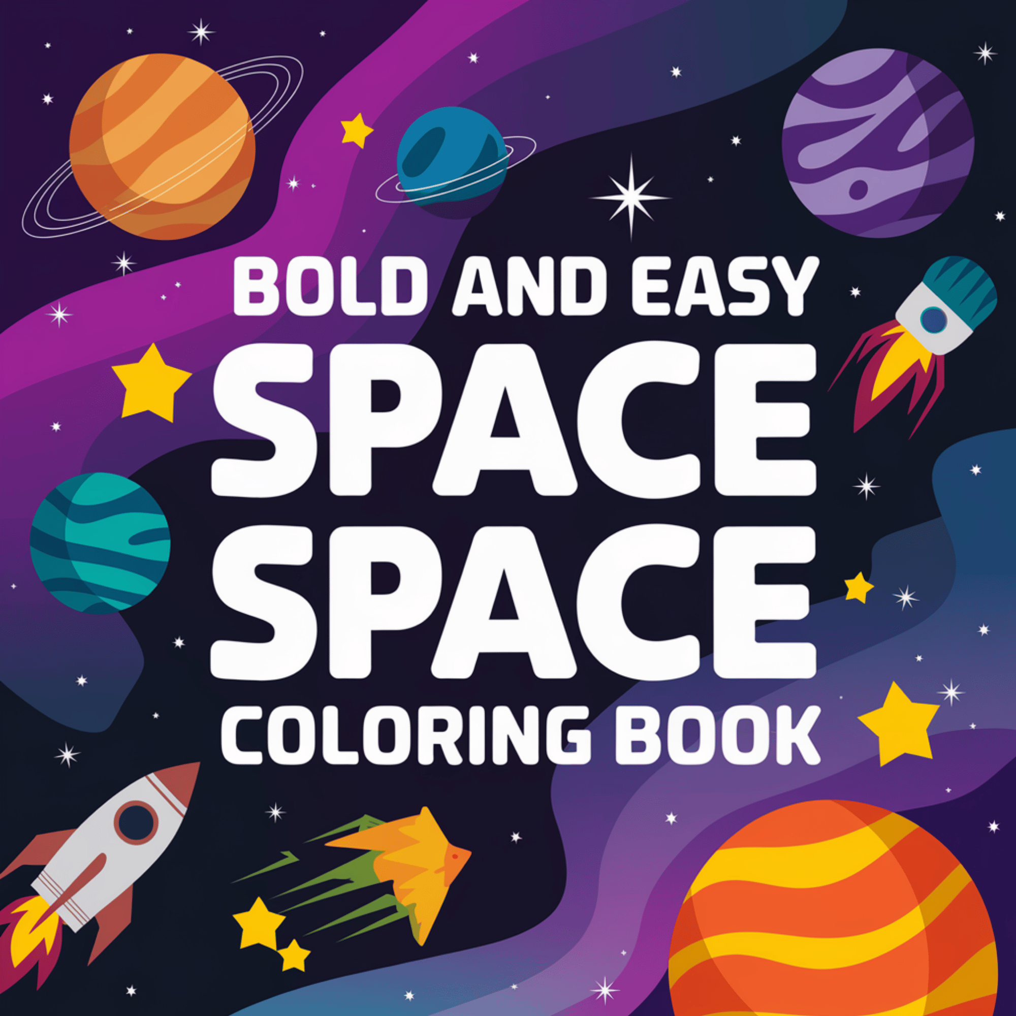 Space Coloring Book: Bold and Easy - Payhip