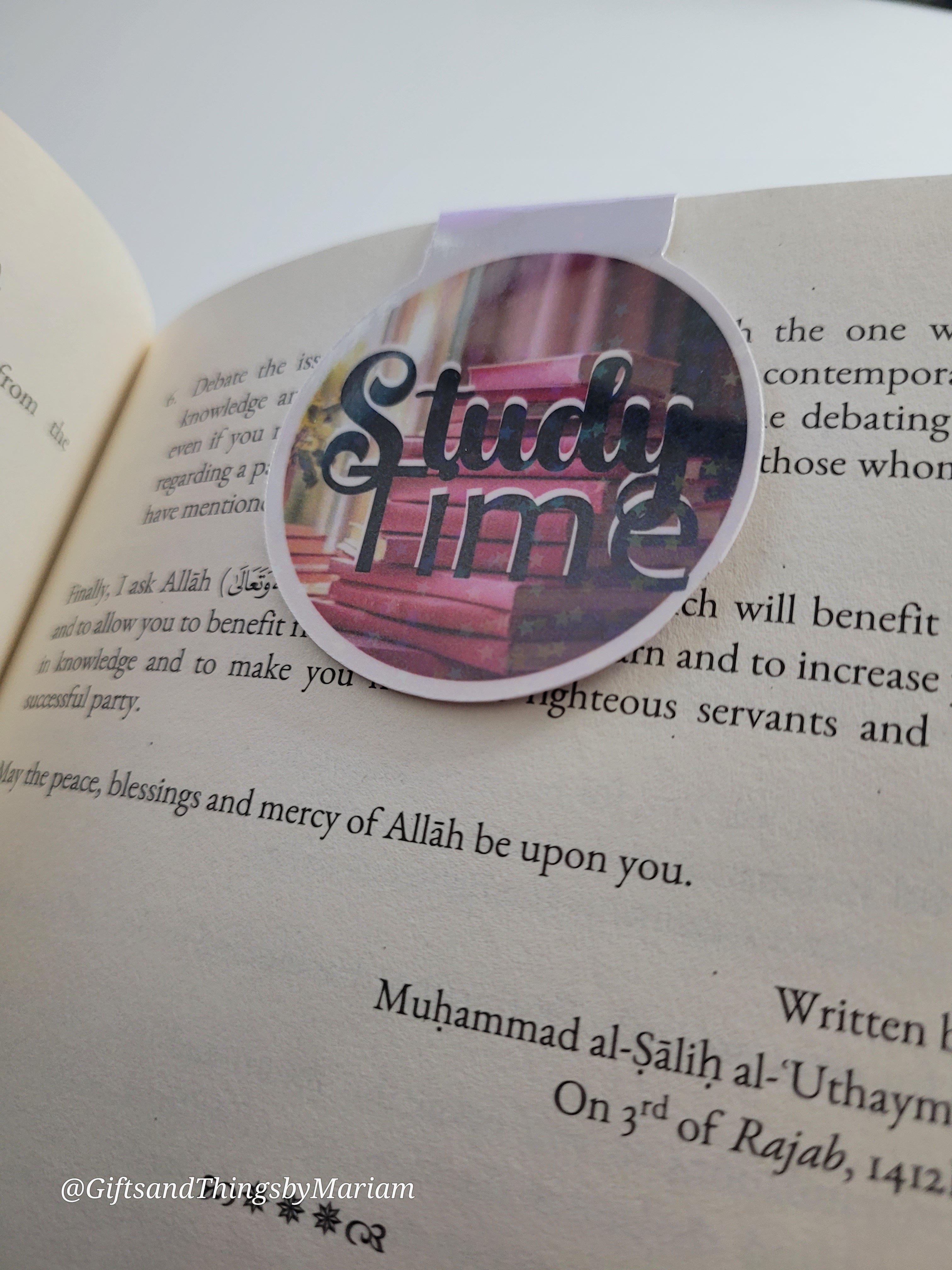 Study Time (circle) Magnetic Bookmark - Payhip