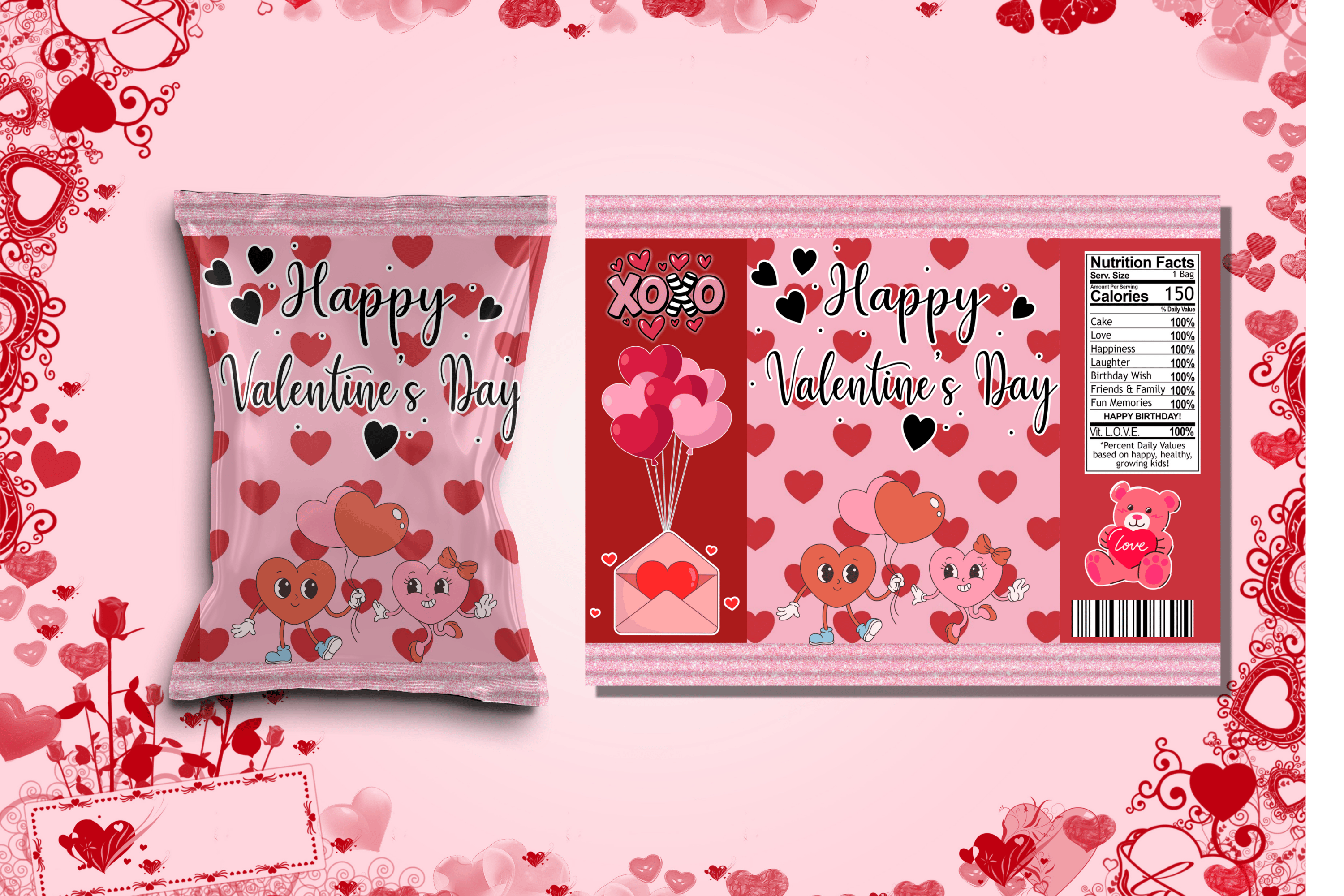 Valentines Day Chip Bag Template - Payhip