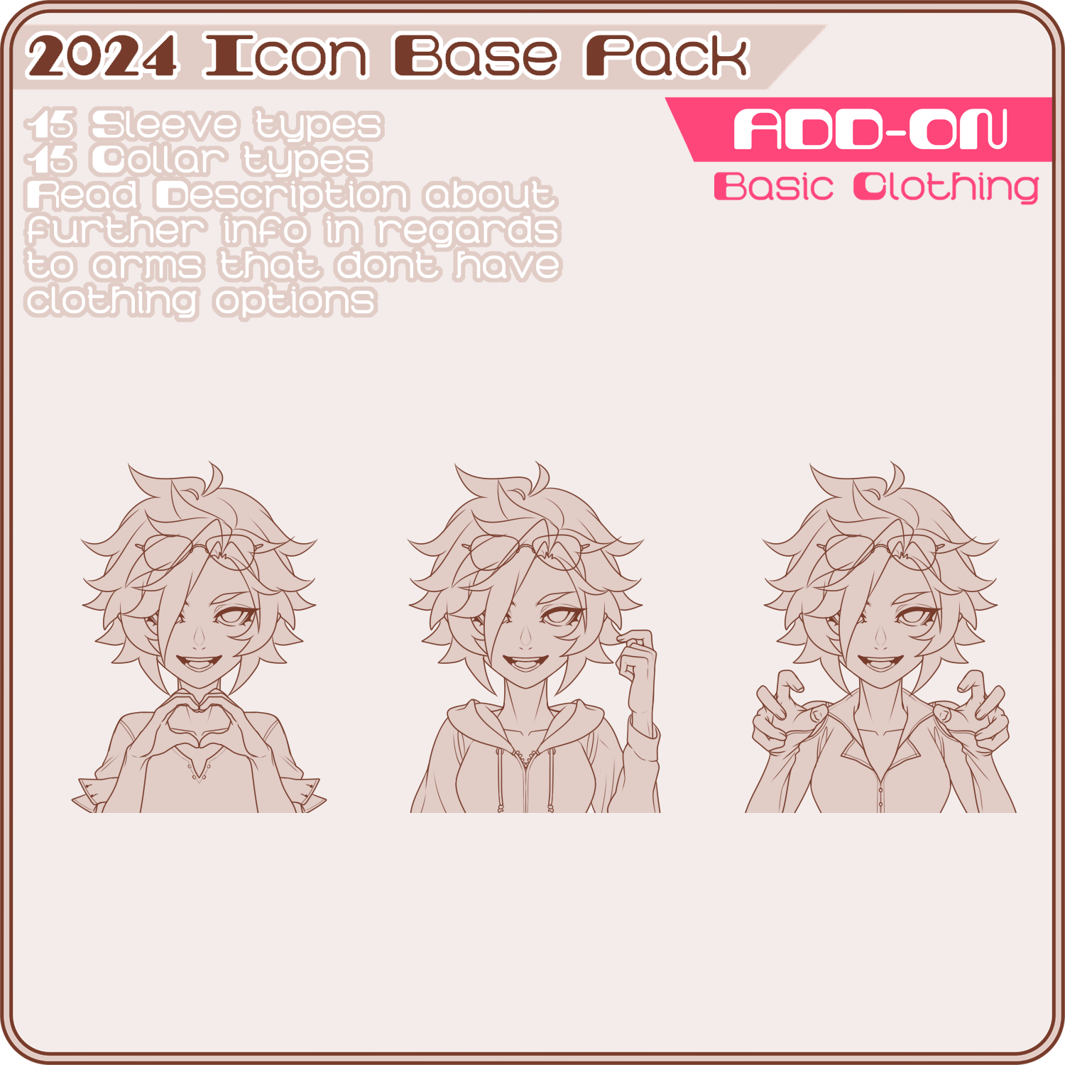 2024 Icon Base Pack - Add-On - Basic Clothing - Payhip
