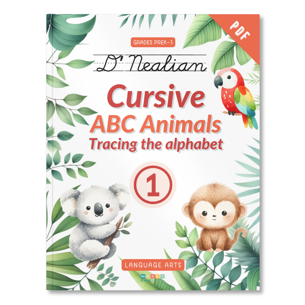 D’Nealian Cursive ABC Animals: Tracing the Alphabet Workbook