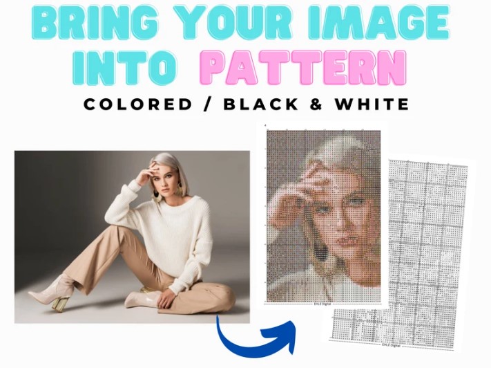 Photo pattern, photograph to cross stitch pattern, convert your photo ...