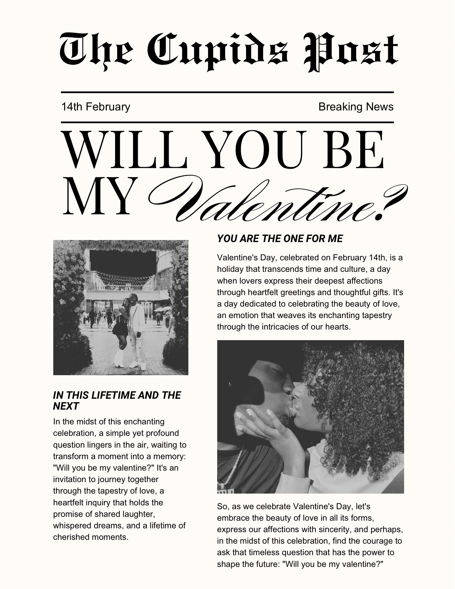 Cupids post Valentine Newsletter - Payhip