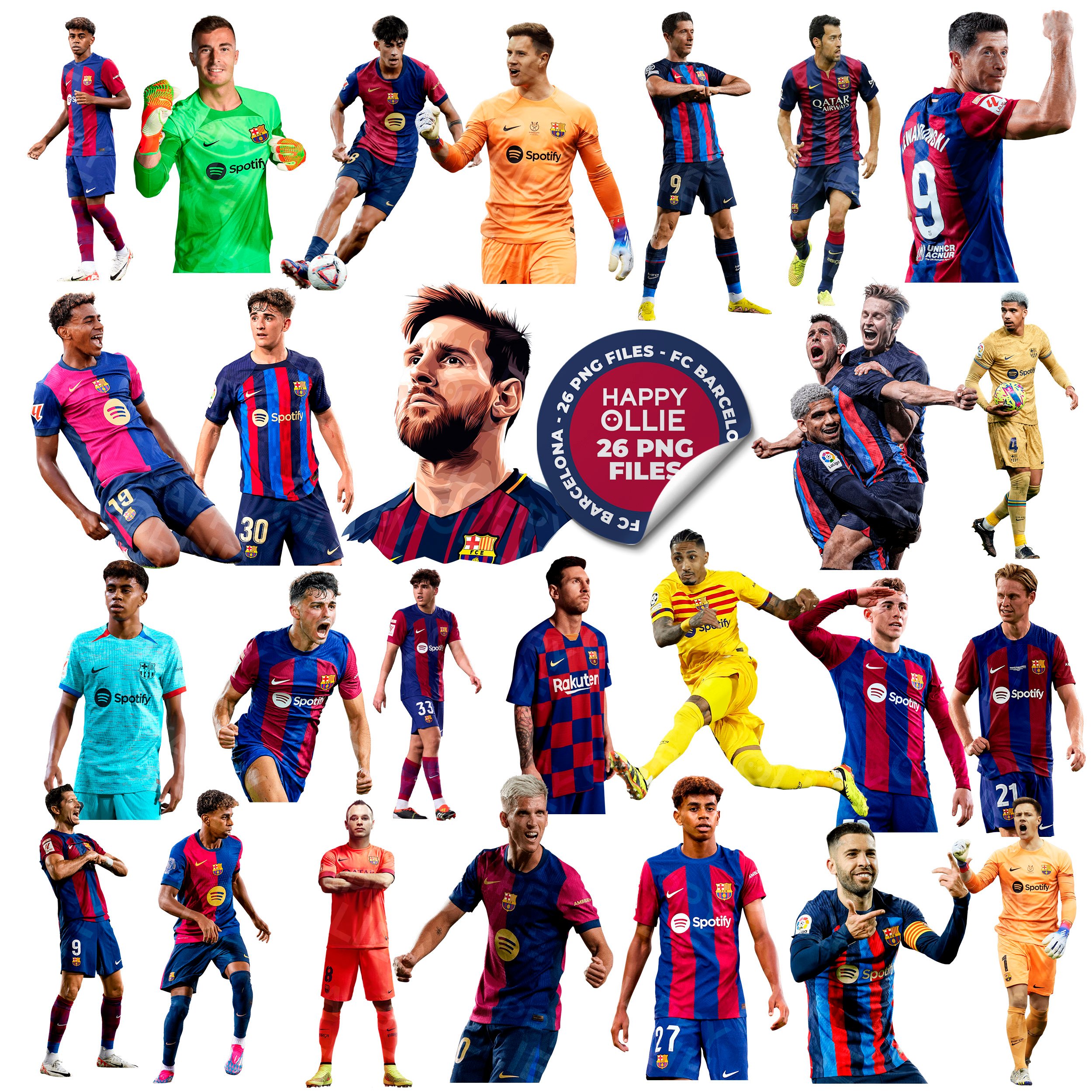 FC Barcelona PNG, Lamine Yamal png, Digital Stickers, GOAT, Barsa Png ...