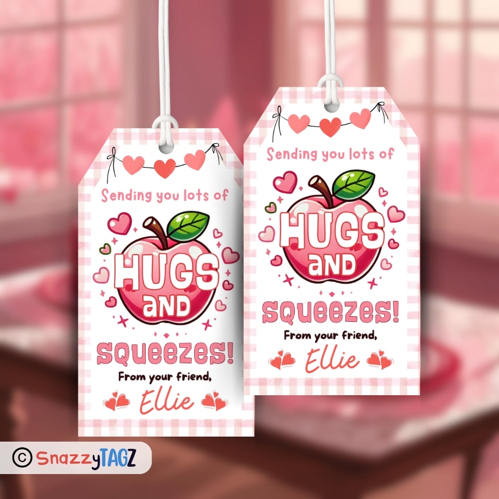 Valentines Day Applesauce Pouch Tag, Valentines Classroom Gift Tag ...