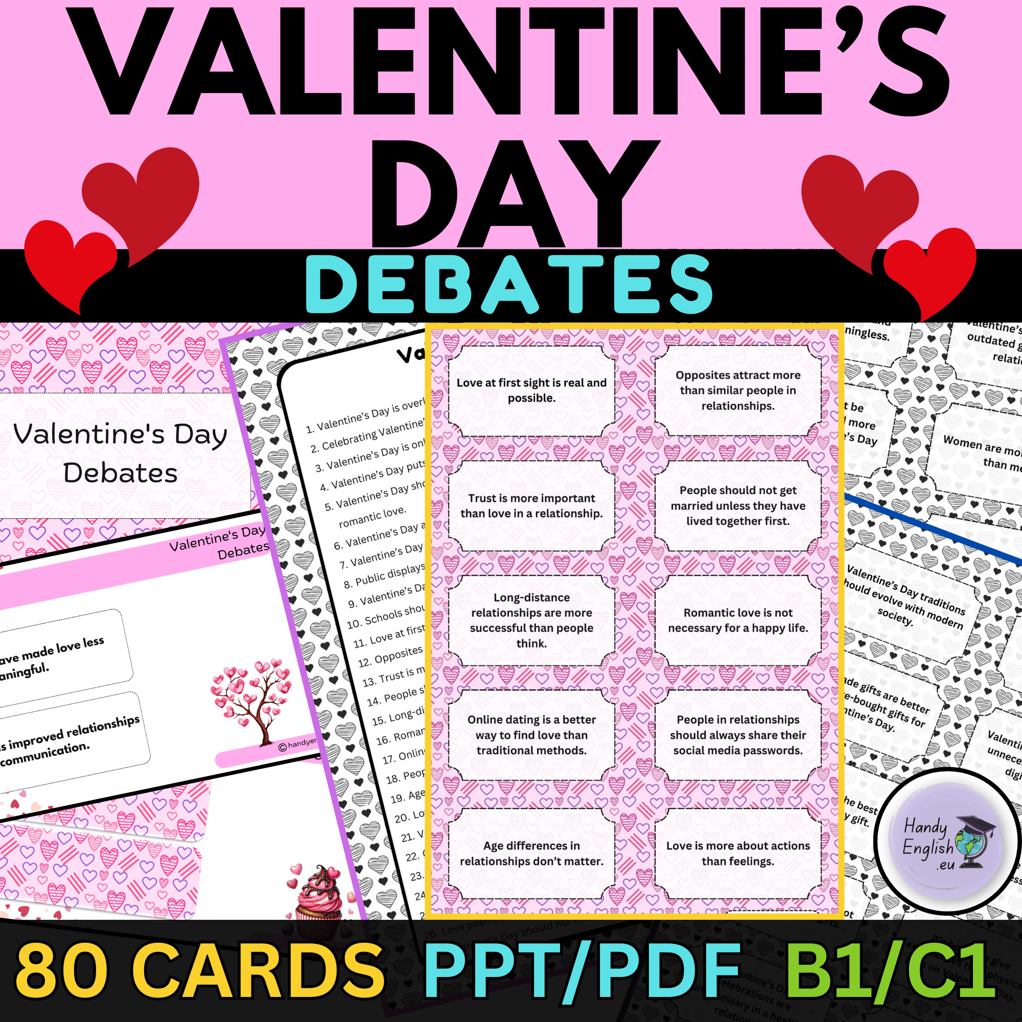 Valentine's Day: Debates & Conversation Starters ESL ELA ELL - Payhip