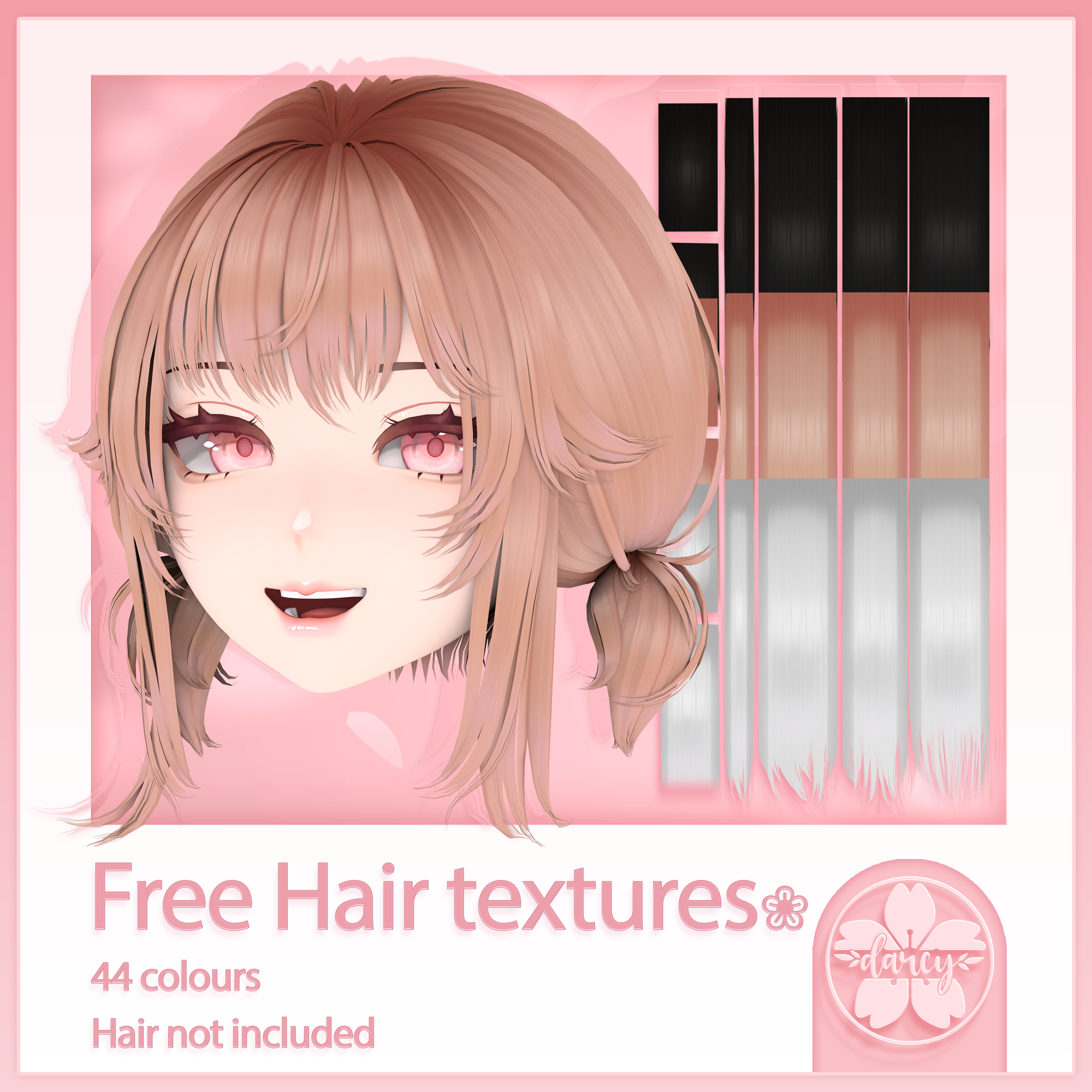 / Free! / Anime Hair Cards / VRC - Vtuber asset - Payhip