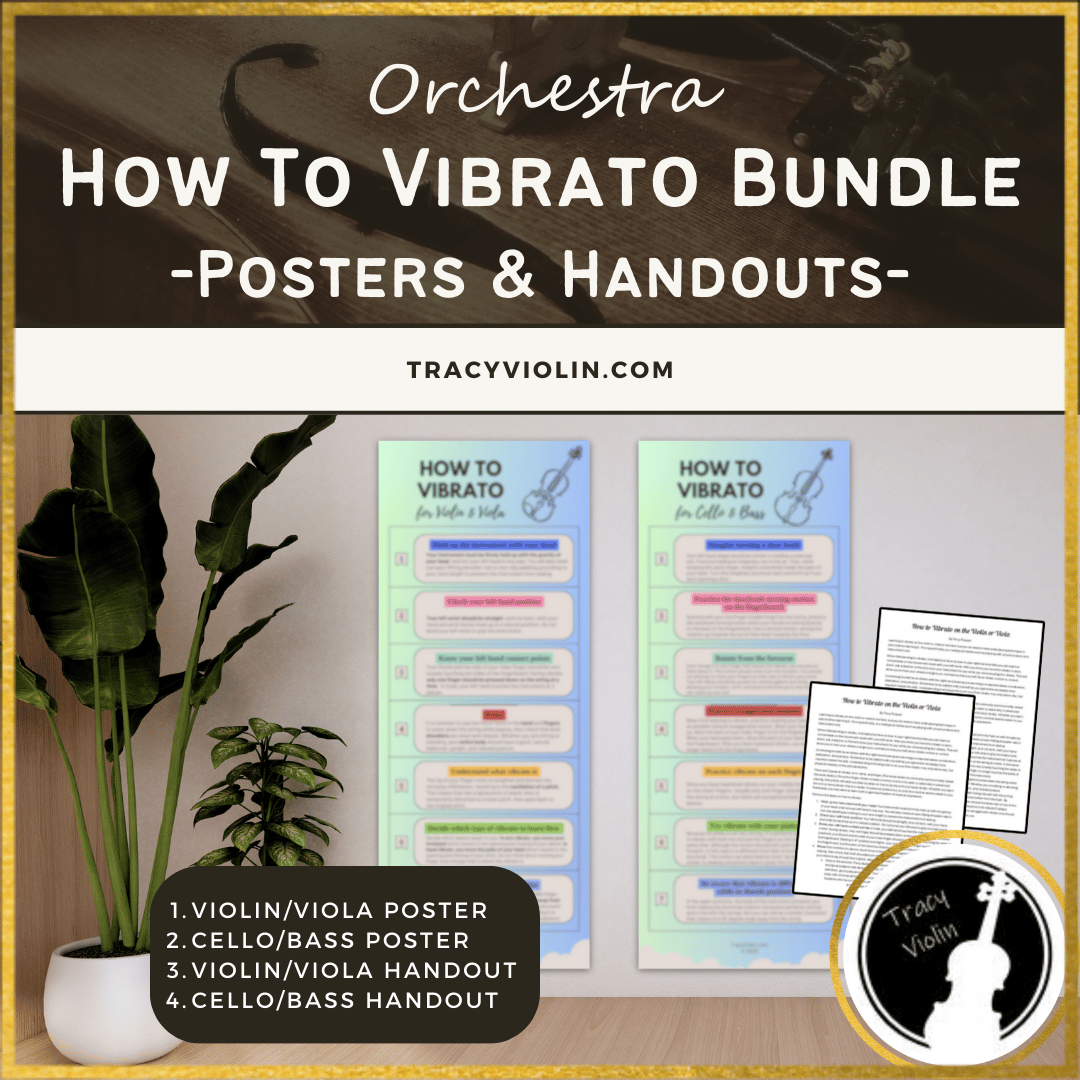 How to Vibrato Bundle: Orchestra Posters Handouts | Violin, Viola ...