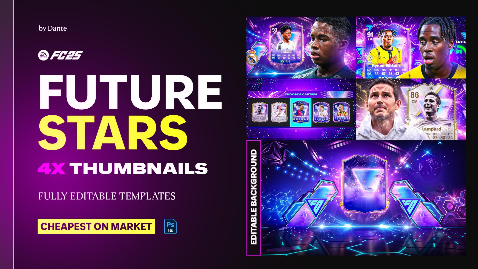 FC26 GFX PACK - 100 THUMBNAIL TEMPLATES - Payhip