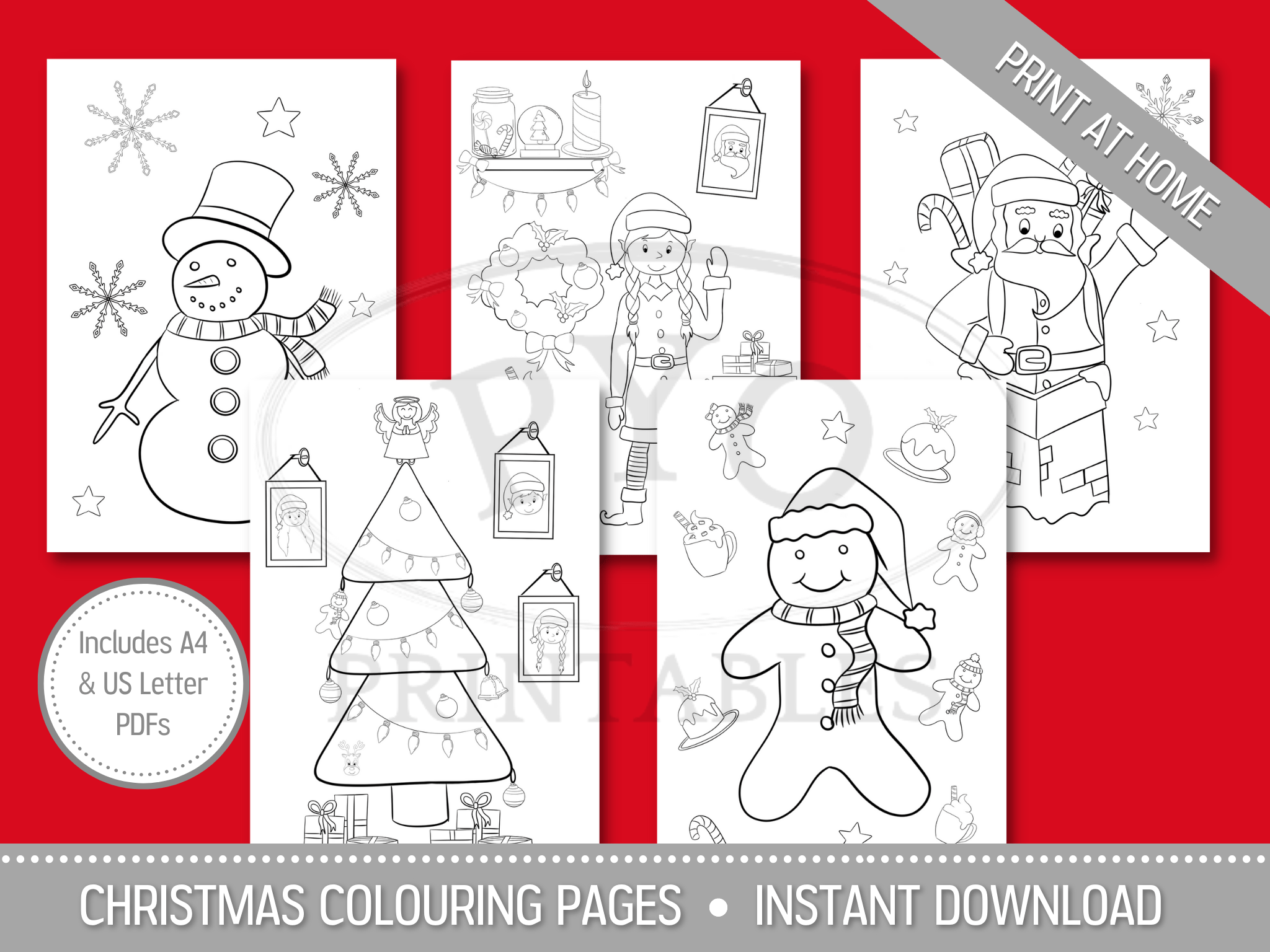 Printable Christmas Colouring Pages