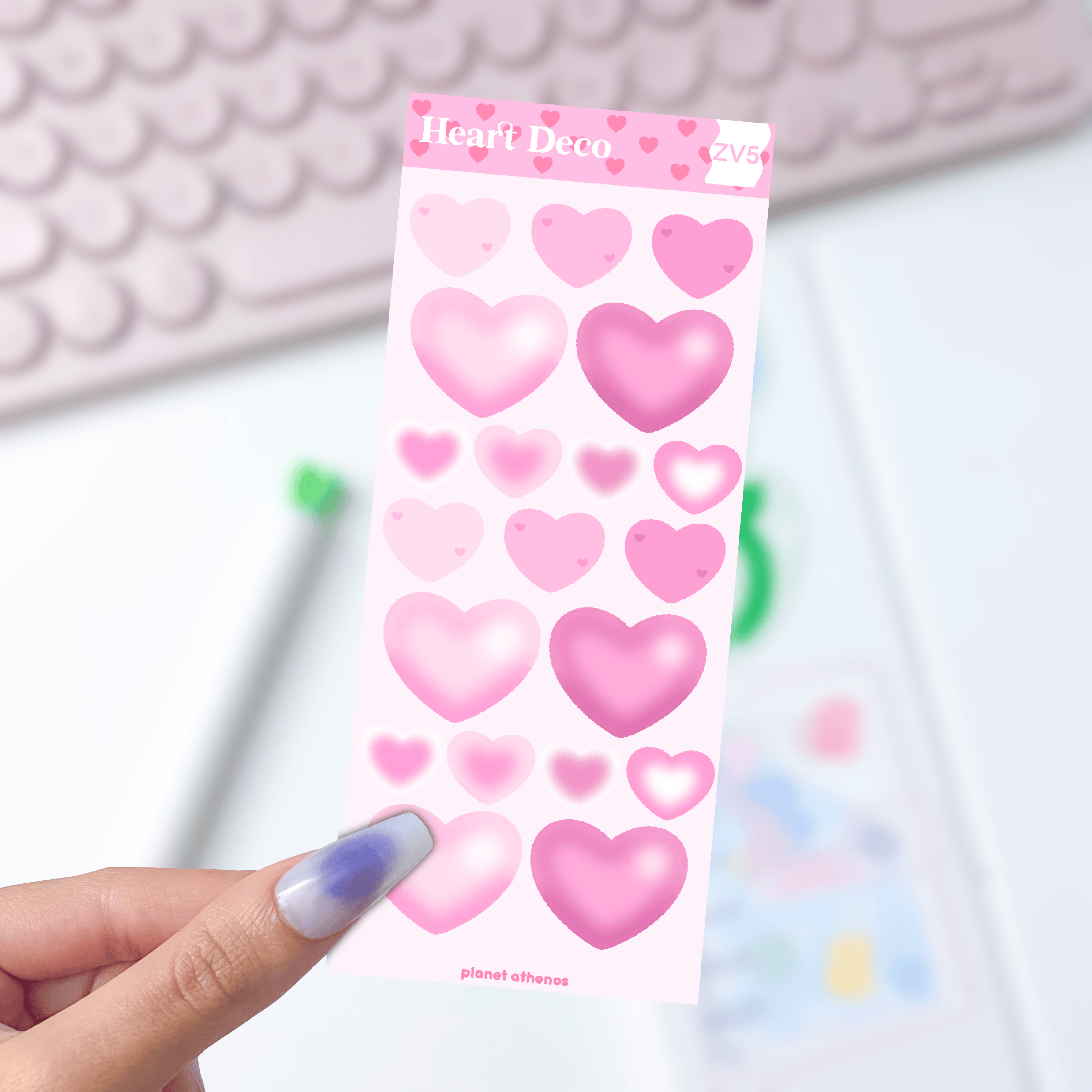 Heart Deco Sticker Sheet - Payhip