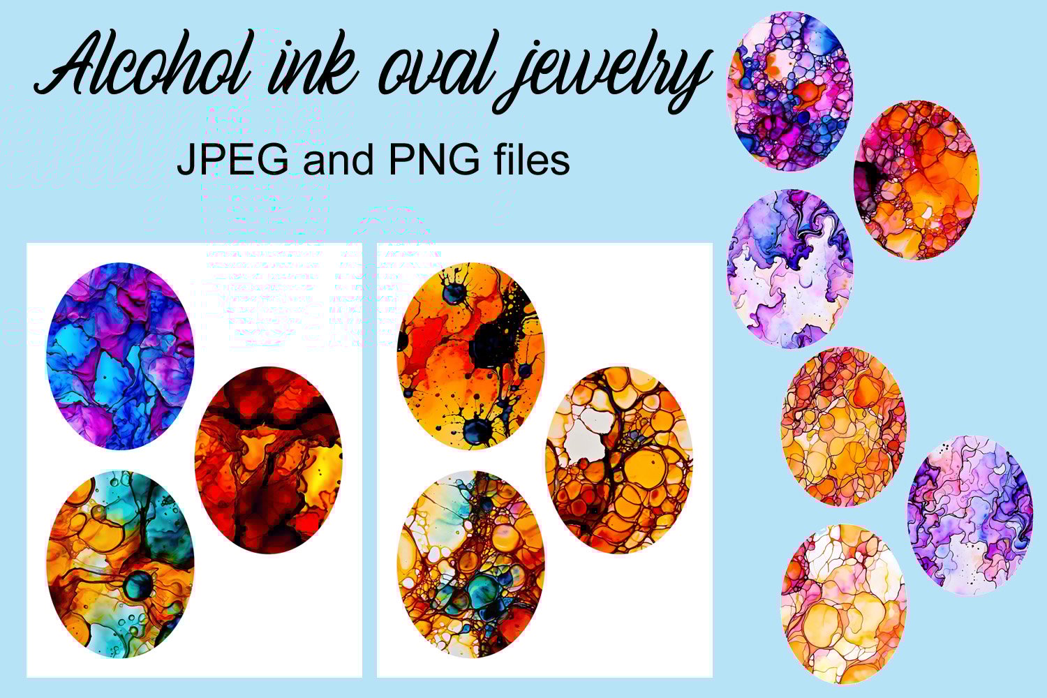 Alcohol Ink Oval Jewelry - Payhip