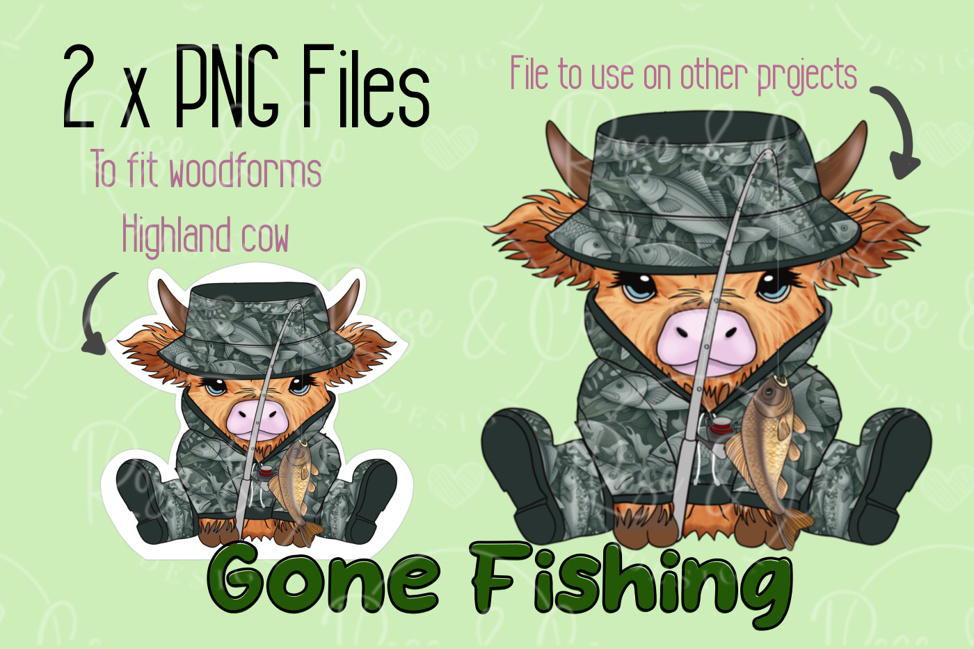 Highland Cow ‘Gone Fishing’ - Payhip