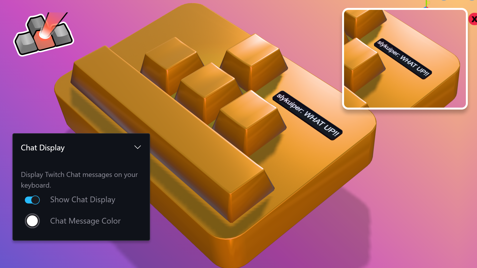 Display Chat Messages on your Keyboard Overlay