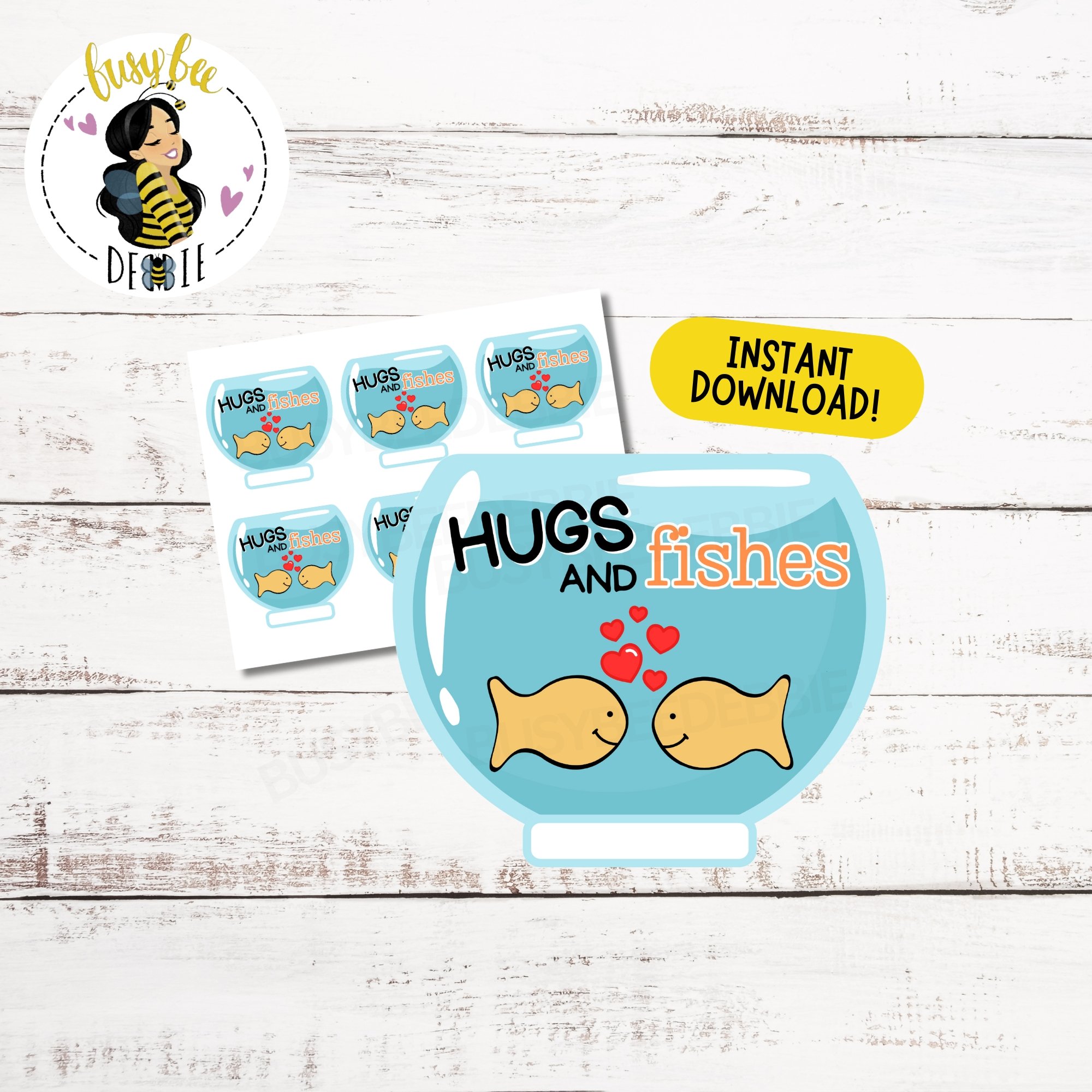 Valentine's Day Gift Tags for Goldfish Treats | Printable Goldfish ...