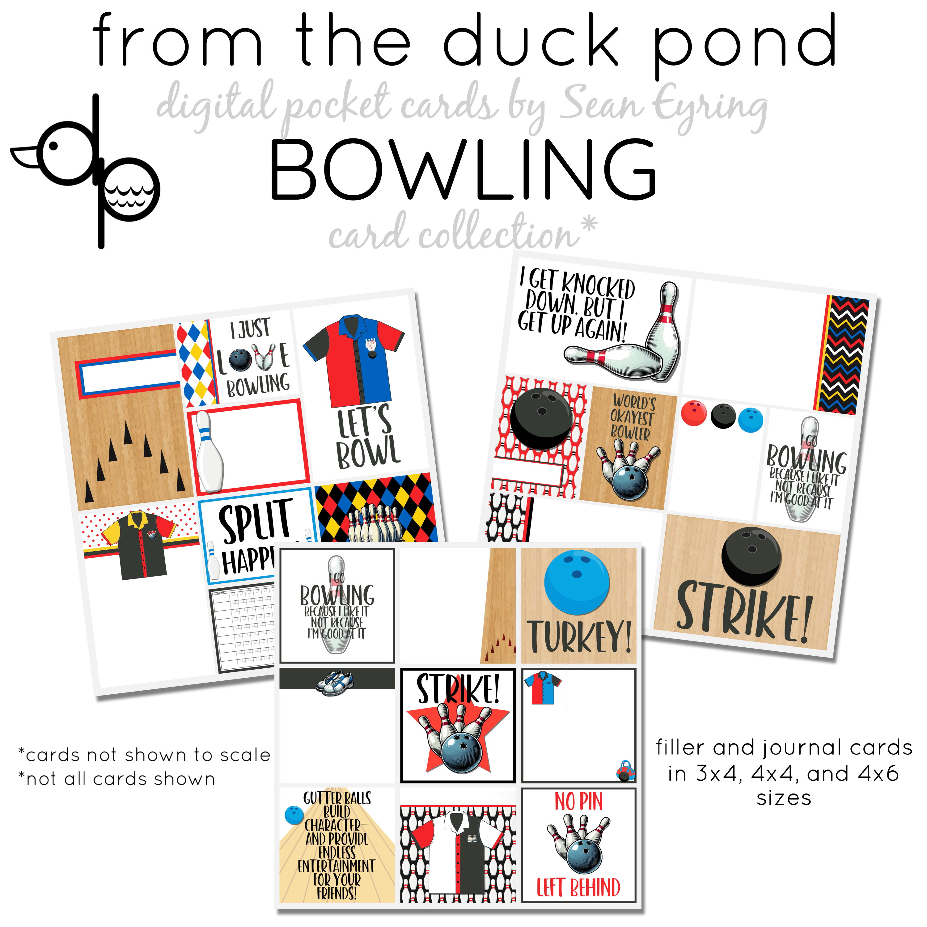 Bowling - digital card kit - Payhip