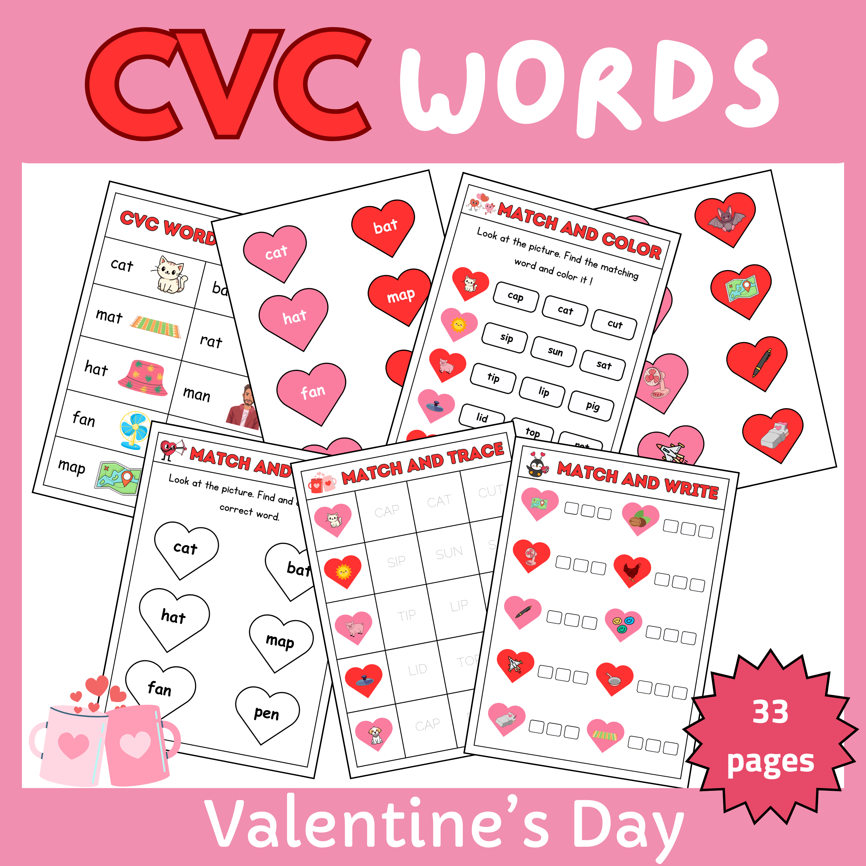 Valentine’s Day -Feed Me Phonics -Valentine’s literacy activities ...