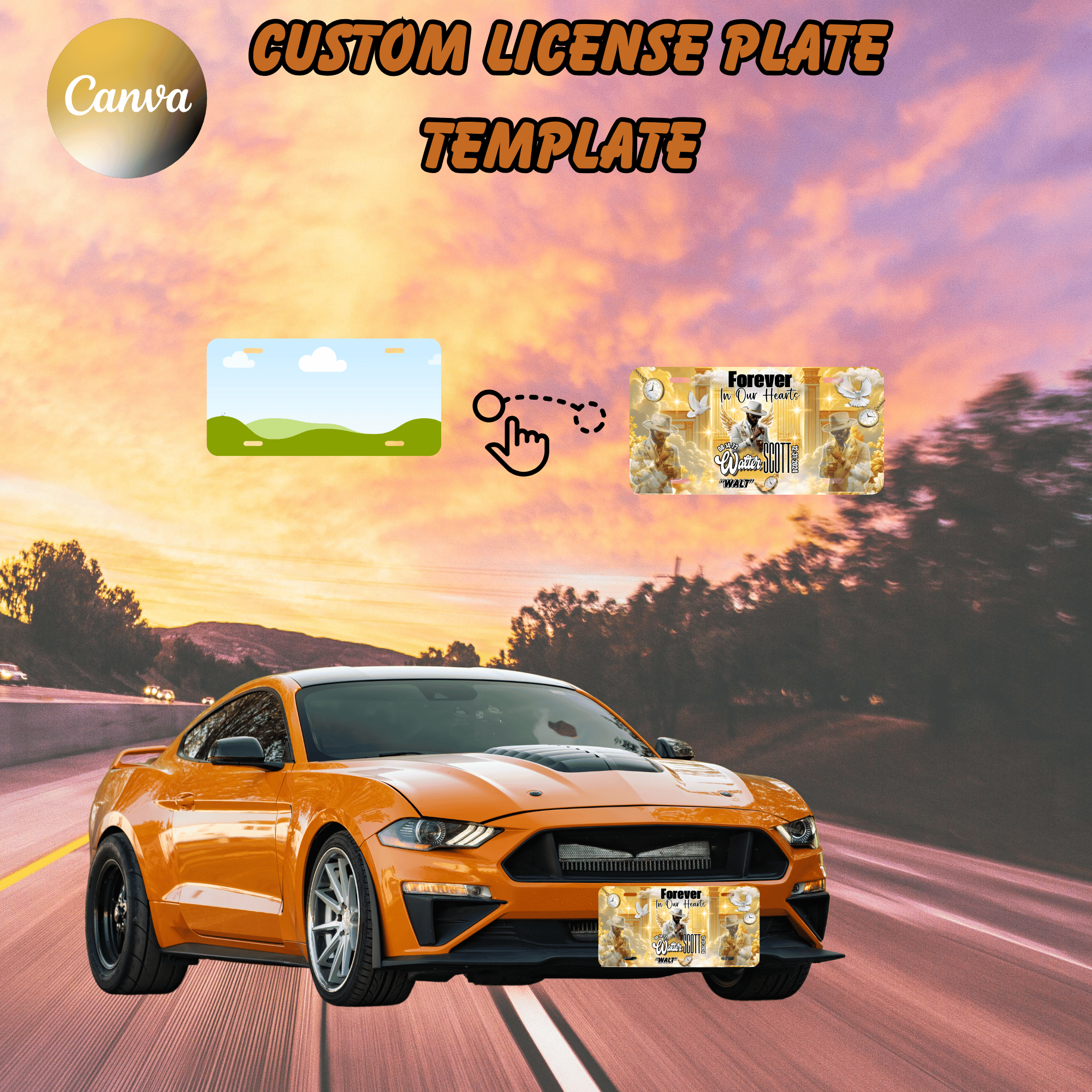 Custom License Plate Template - Payhip