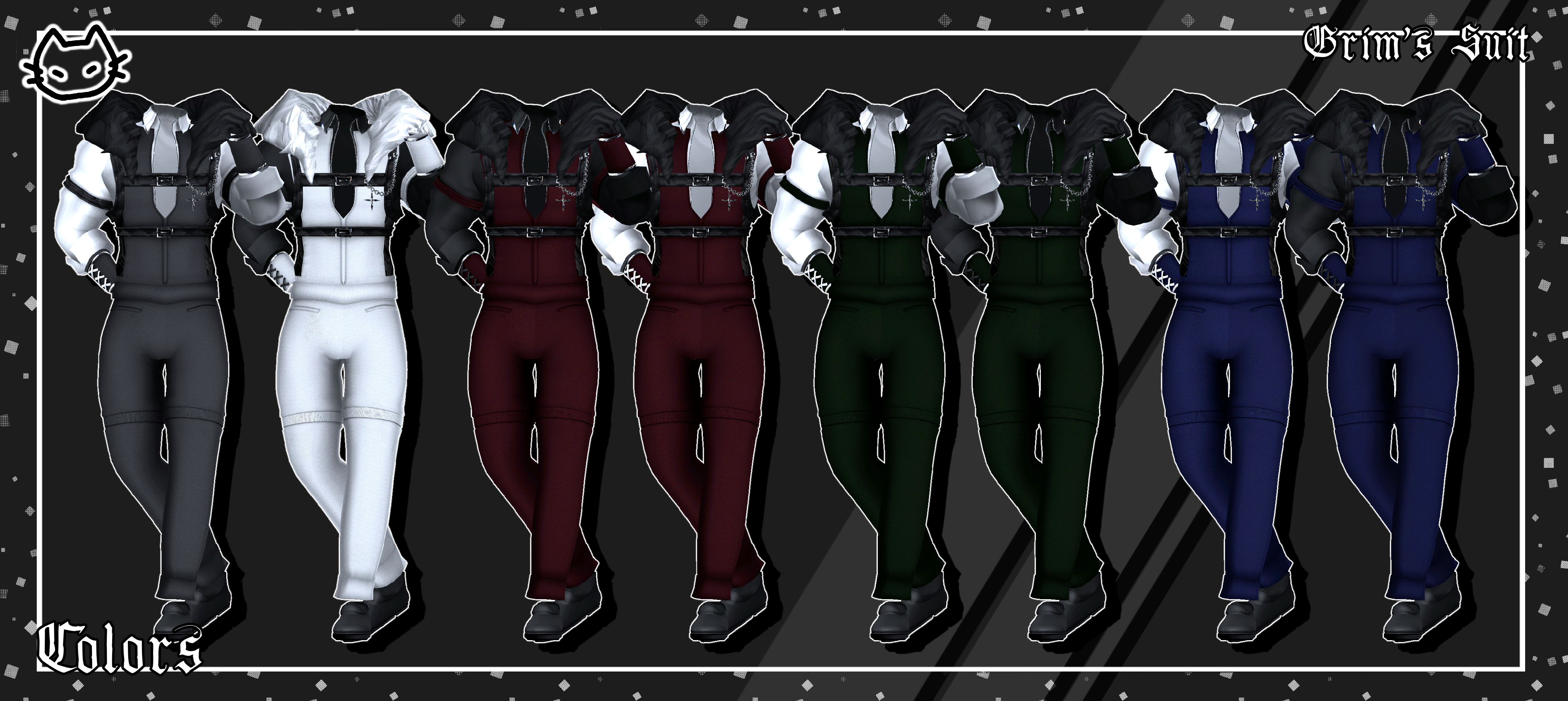 🩻 GRIM'S SUIT 🩻 AKIIBASE V1, VRBase Eboy 🩻 MALE SUIT FOR VRCHAT 🩻
