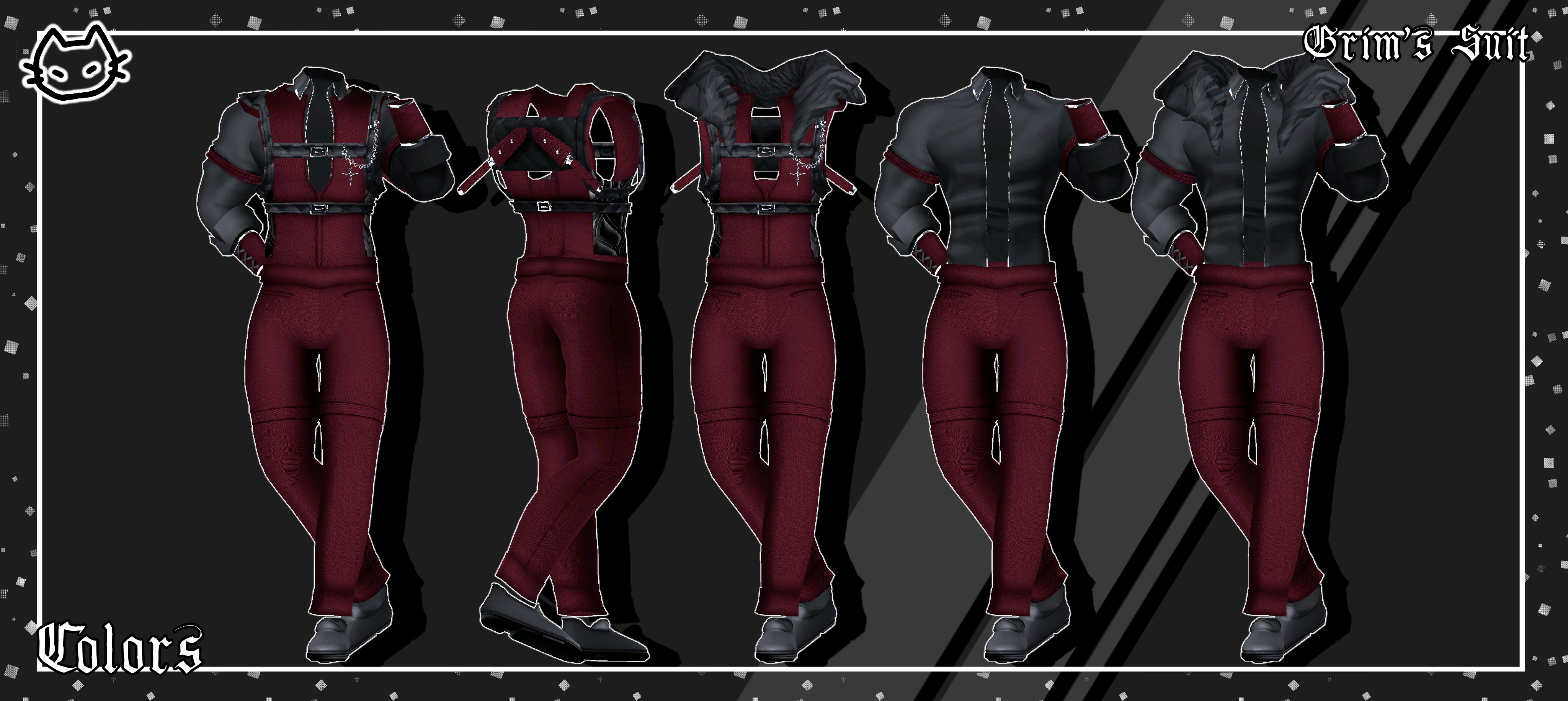 🩻 GRIM'S SUIT 🩻 AKIIBASE V1, VRBase Eboy 🩻 MALE SUIT FOR VRCHAT 🩻