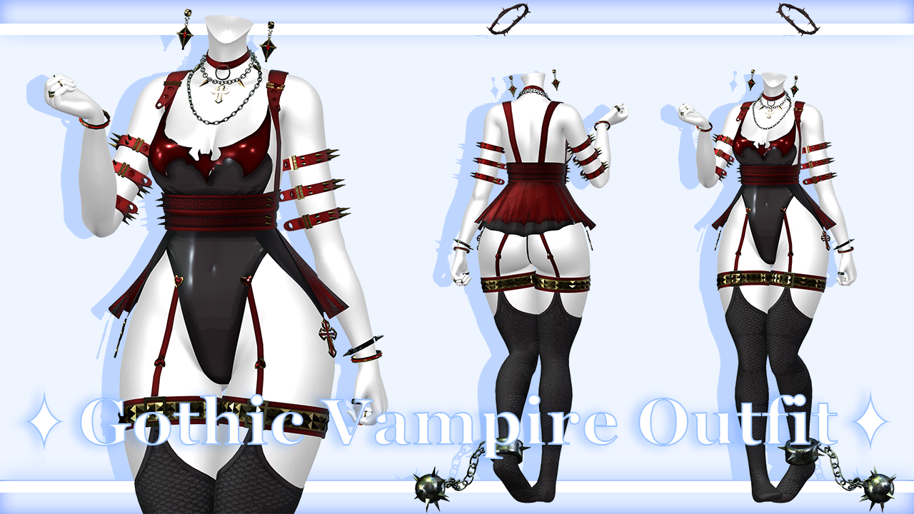 Gothic Vampire Outfit [Panda, Tori, RP, E-Girl] - Payhip