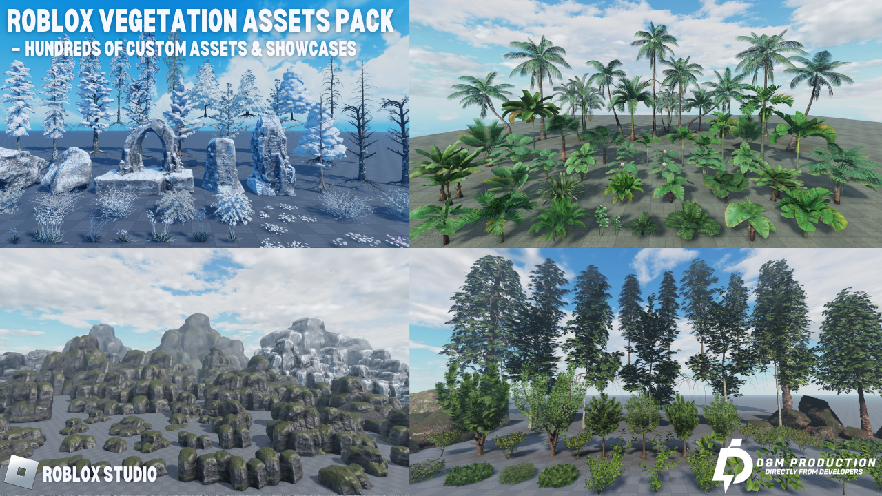 Roblox Custom Realistic Vegetation Assets Bundle